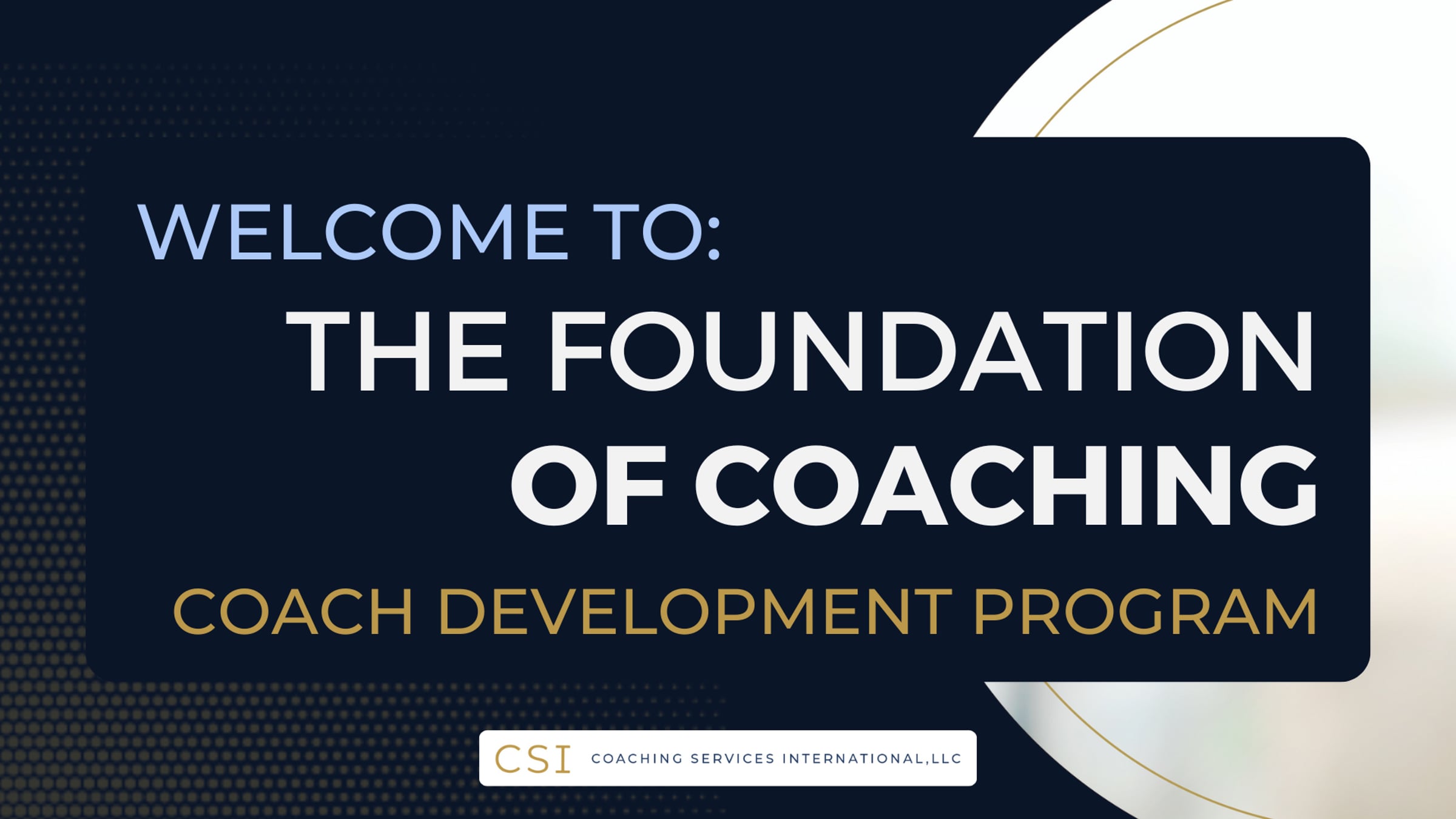 Getting Started with The Foundation of Coaching