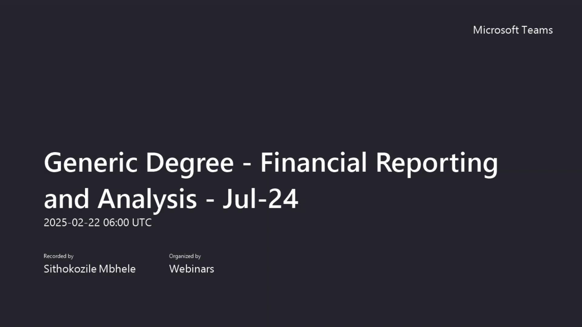 Generic Degree - Financial Reporting and Analysis - Jul-24-20250222 ...