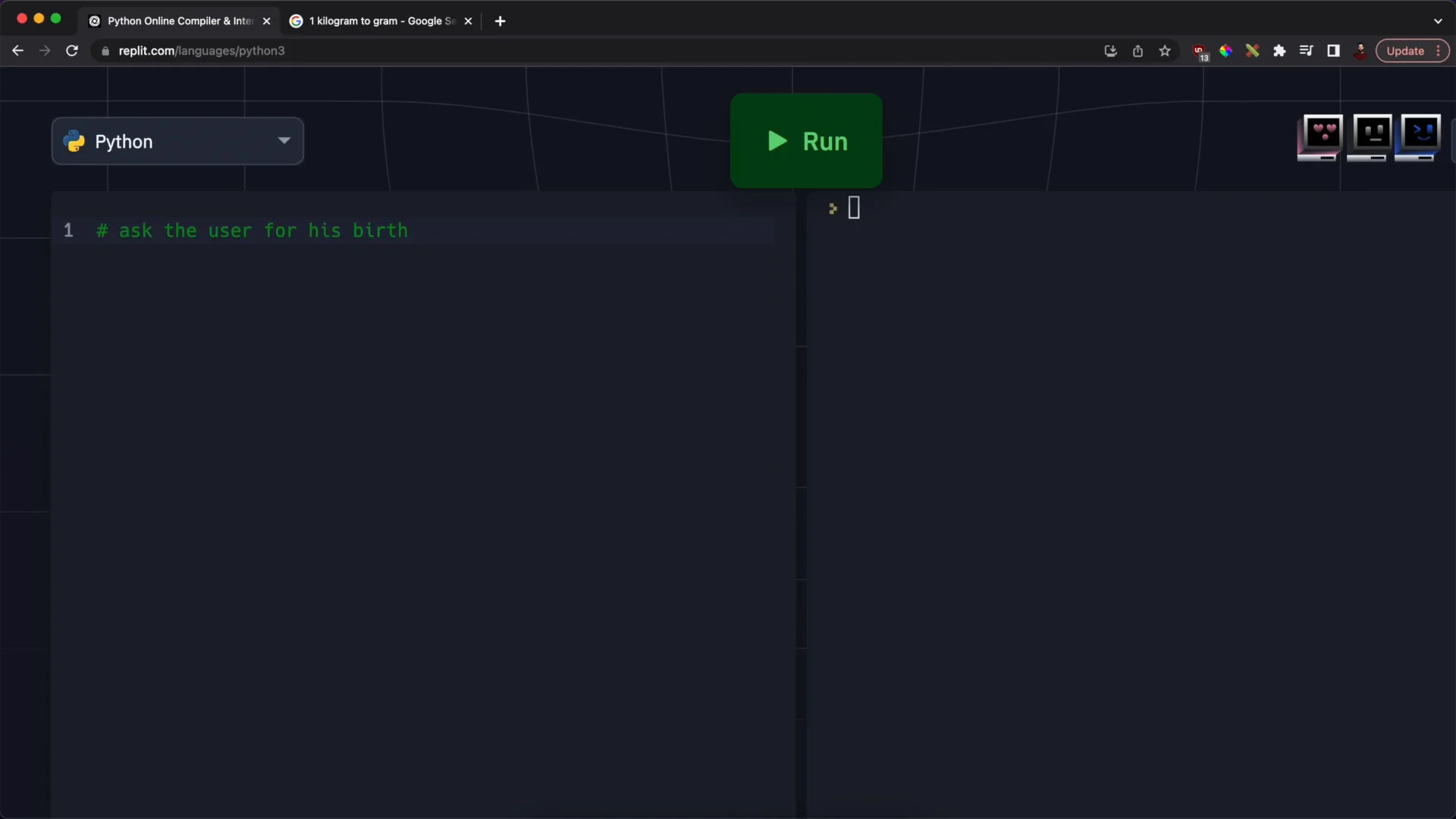Project - age calculator