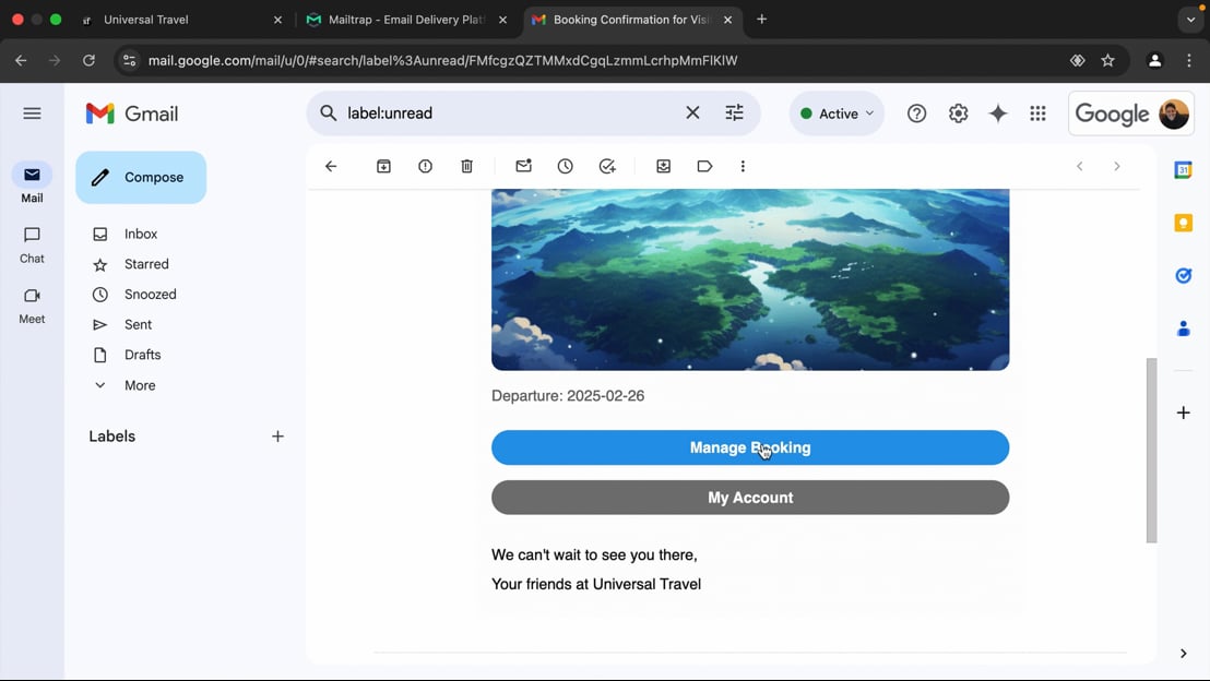 Seguimiento de correos electrónicos con etiquetas y metadatos > Mailer y Webhook con Mailtrap ...