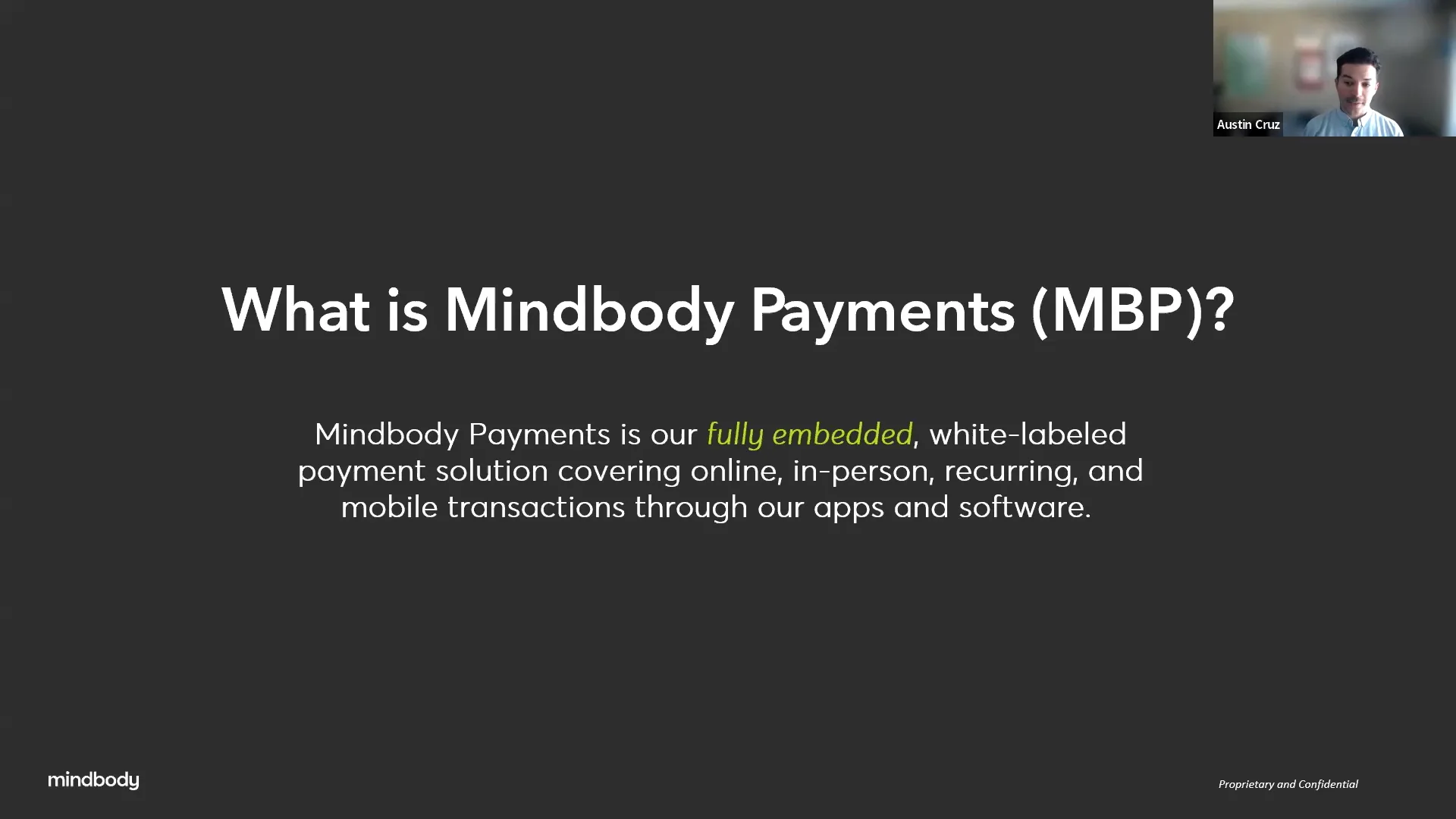 MindBody Payments Webinar