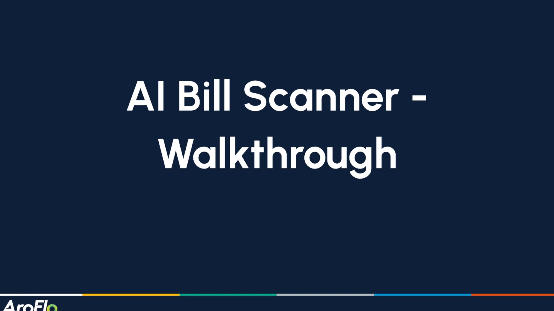 AI Bill Scanner Walkthrough