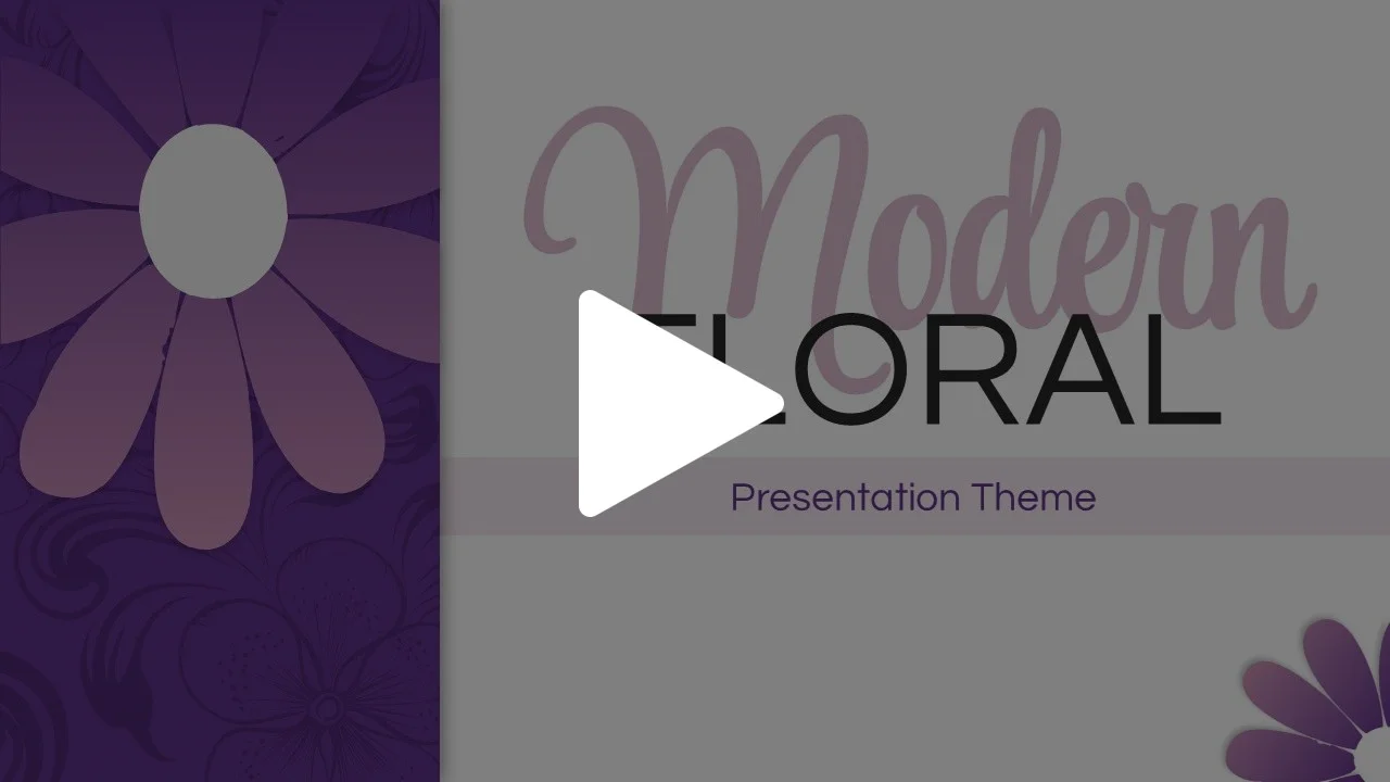 Modern Floral Theme Animated Presentation - SketchBubble