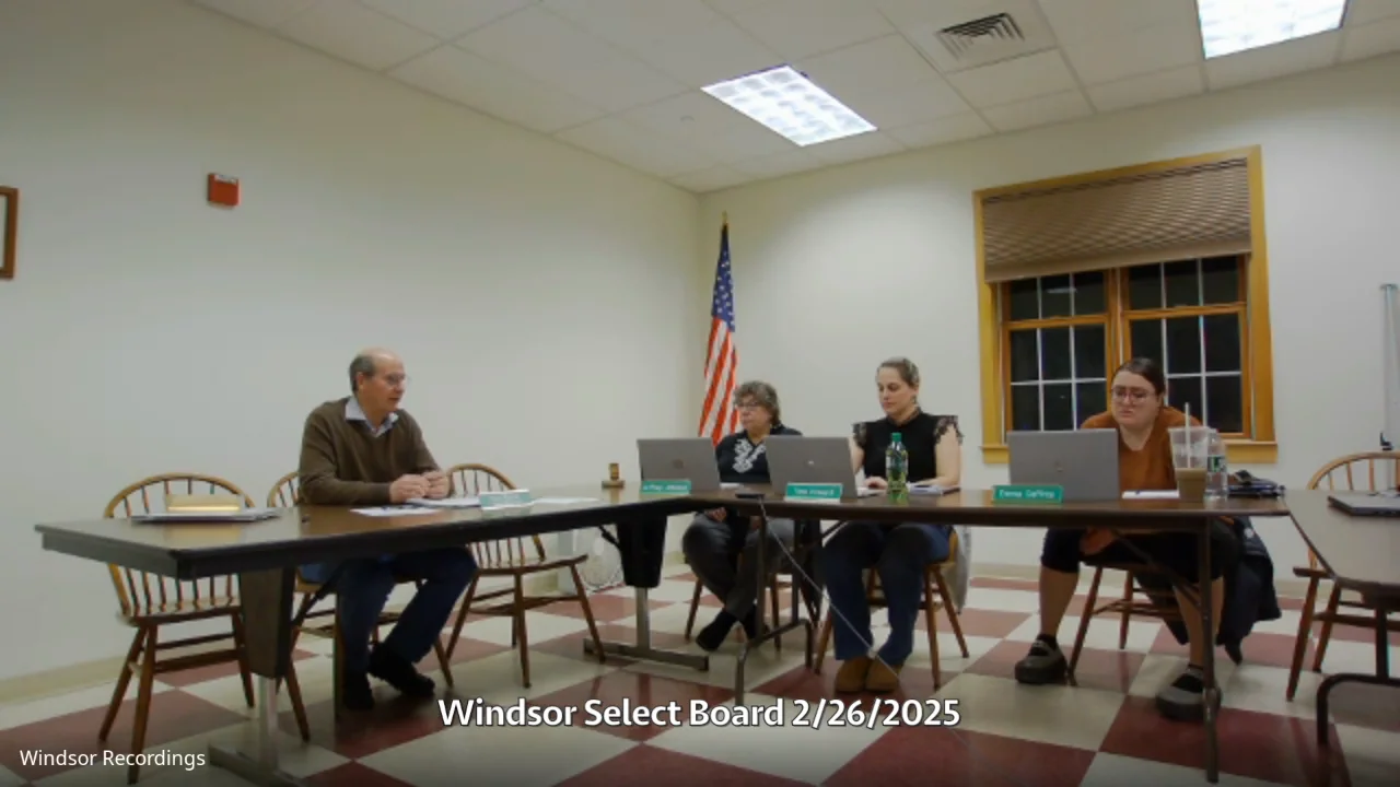 Windsor Select Board 2/26/2025