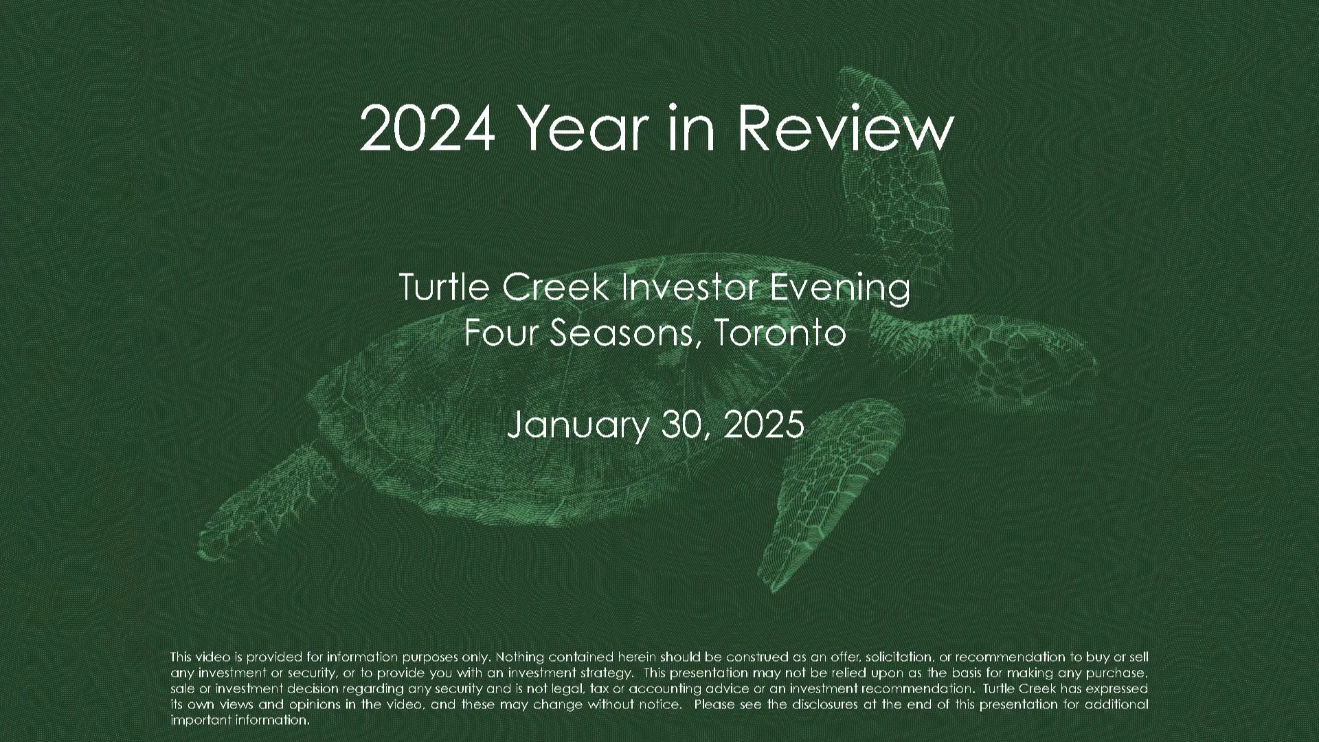 Turtle Creek Asset Management Inc. - 2024 Year in Review
