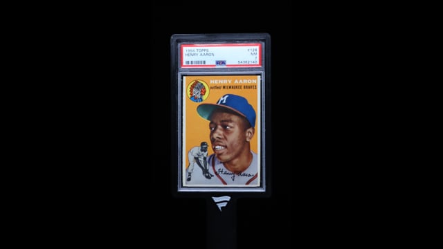 1954 Topps Hank Aaron ROOKIE #128 PSA 7 NRMT on Fanatics Collect