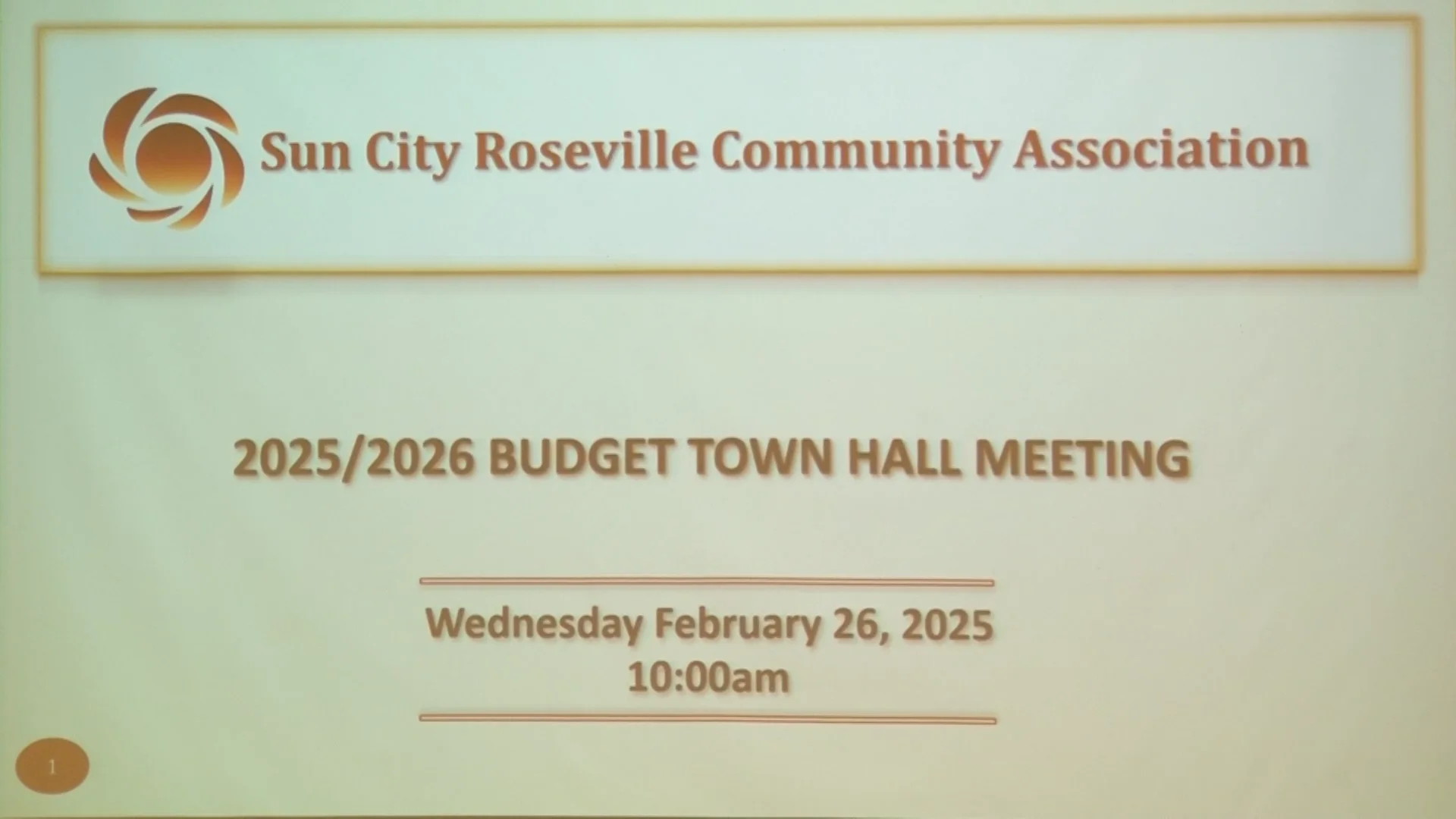 2025-26 Budget Town Hall Meeting