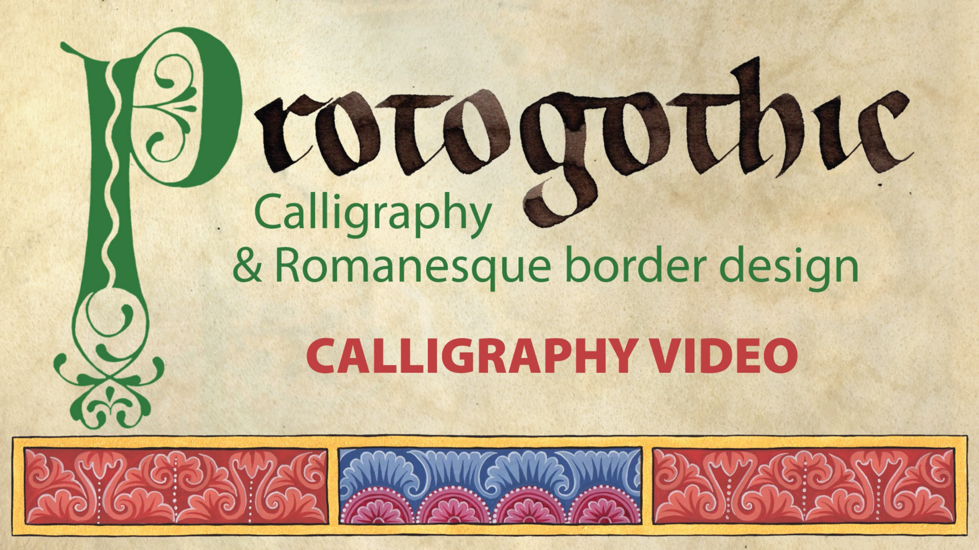 Protogothic calligraphy - video