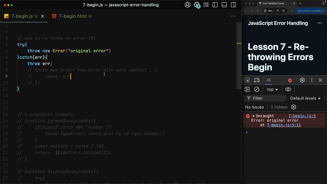 Catching and Re-Throwing JavaScript Errors - A Vue.js Lesson From... Catching and Re-Throwing JavaScript Errors - A Vue.js Lesson From...