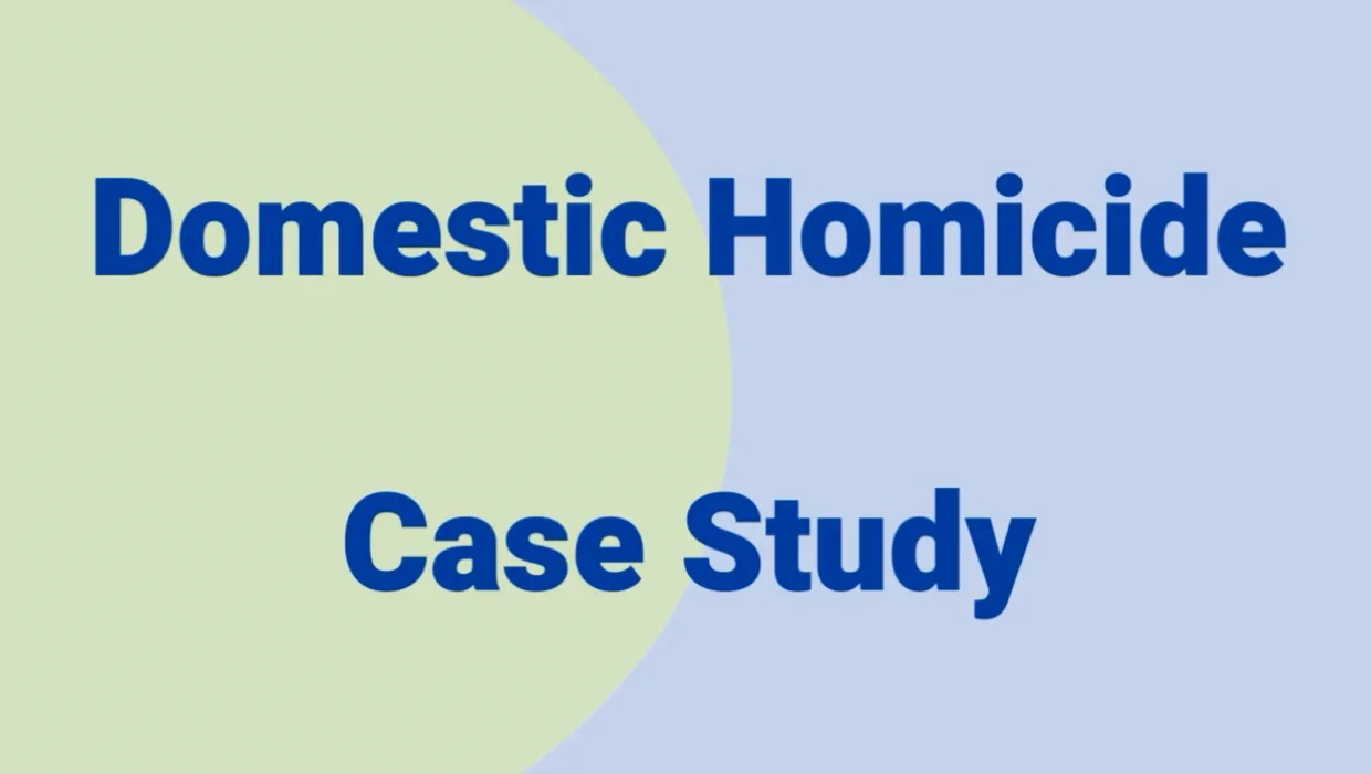 Domestic Homicide Case Study