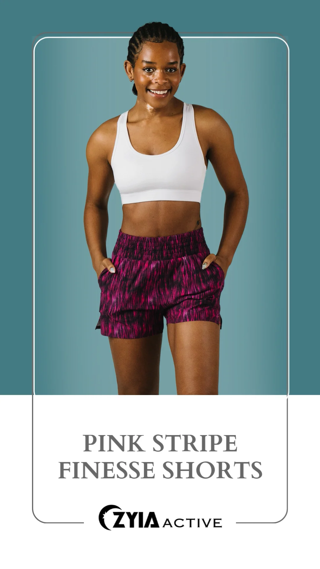 Pink Stripe Finesse Shorts | 6752