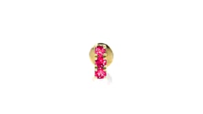 Ruby Bar Flat-Back Stud Earrings in 14kt Yellow Gold