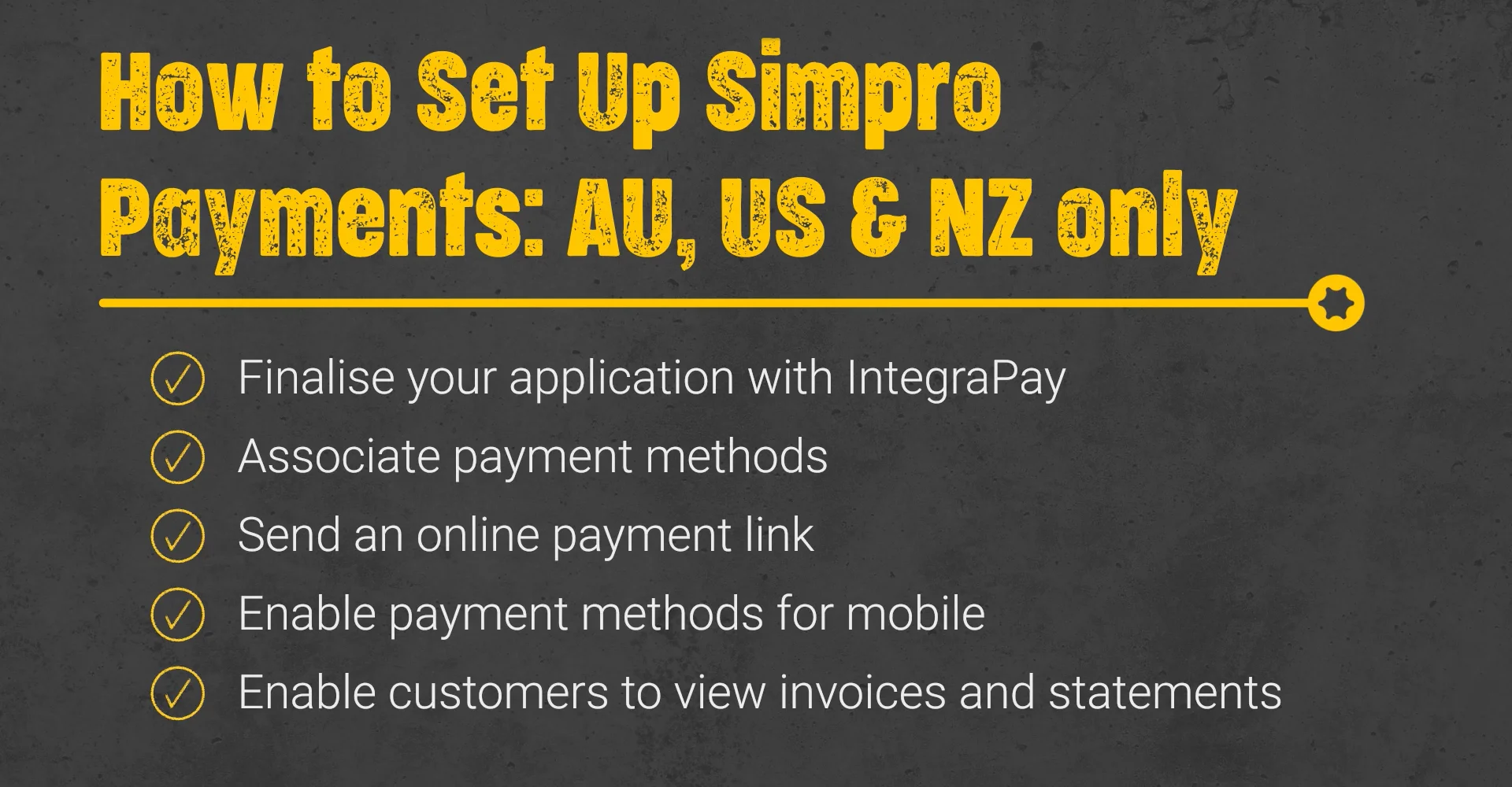 [NZ only] Simpro Premium - How to Set Up Simpro Payments