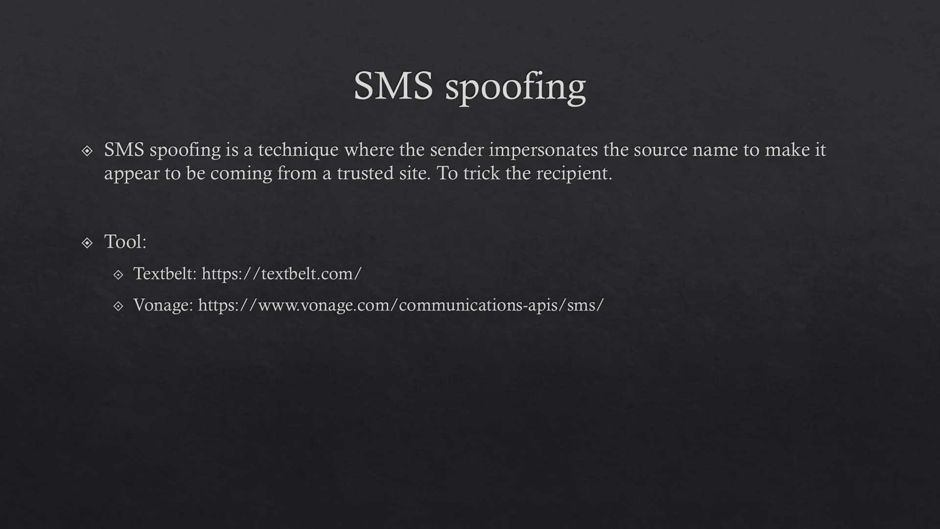 sms spoofing - Copy
