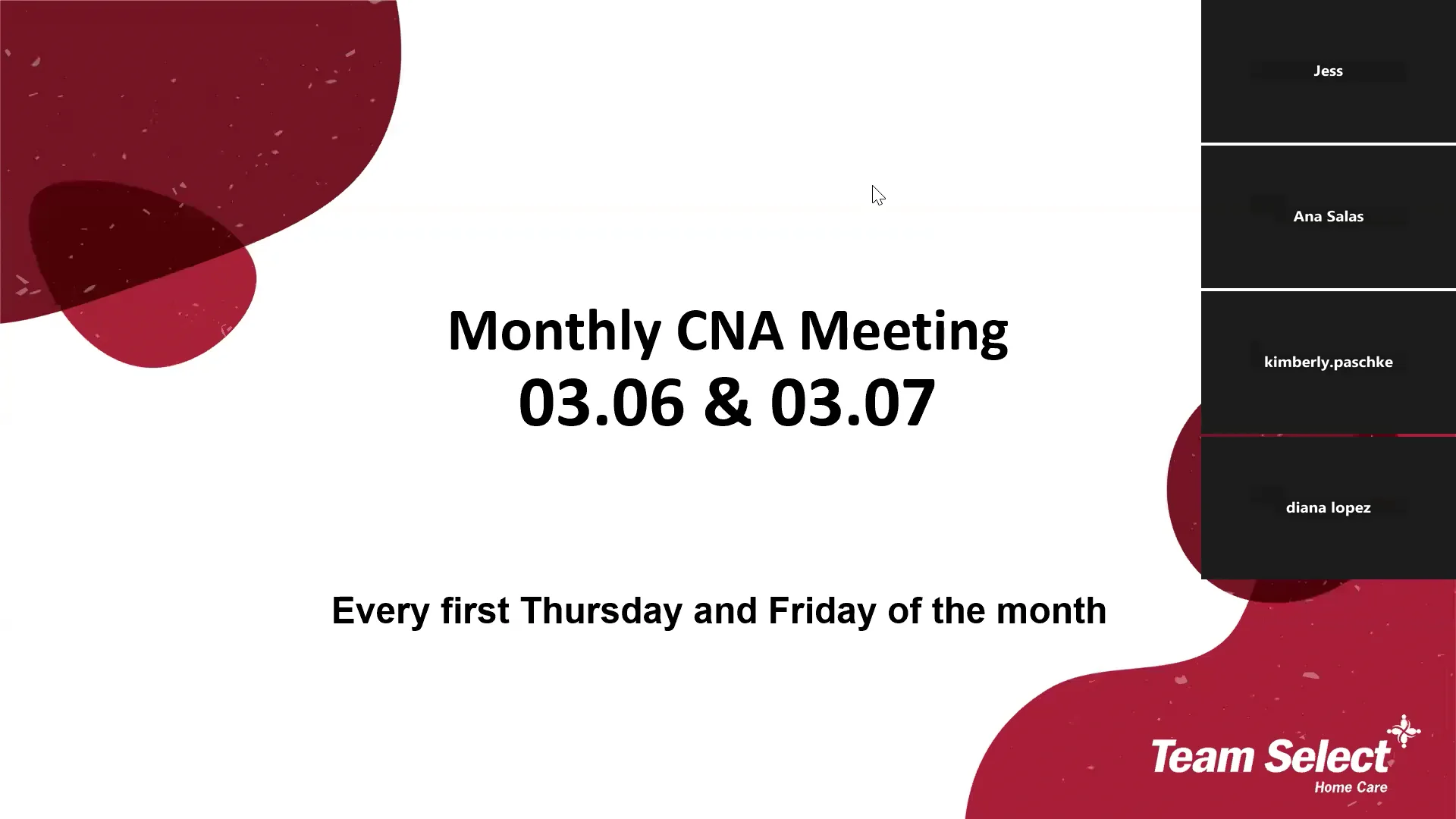 CNA MEETING - DD WAIVER GUEST SPEAKER - 3.7.25