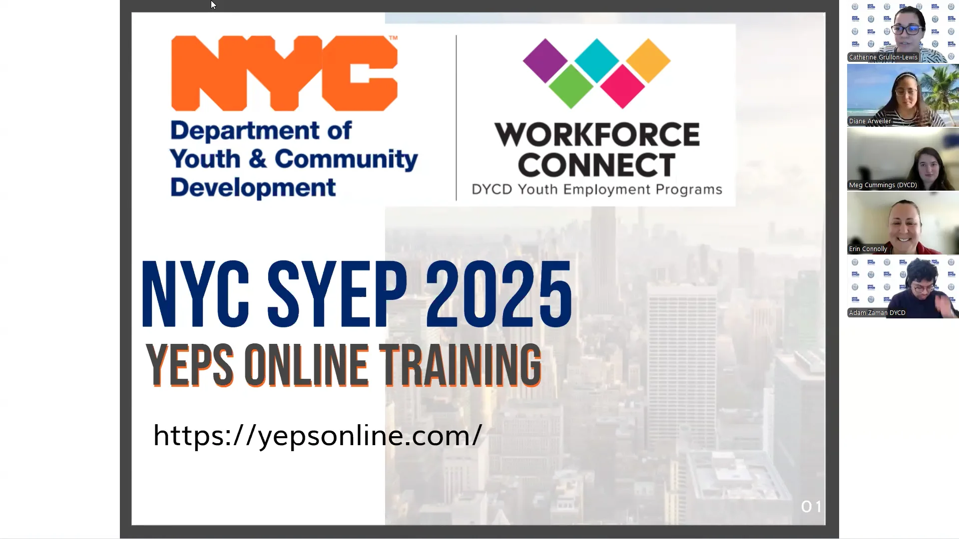 NYC SYEP 2025 YEPS Online Training, March 6, 2025