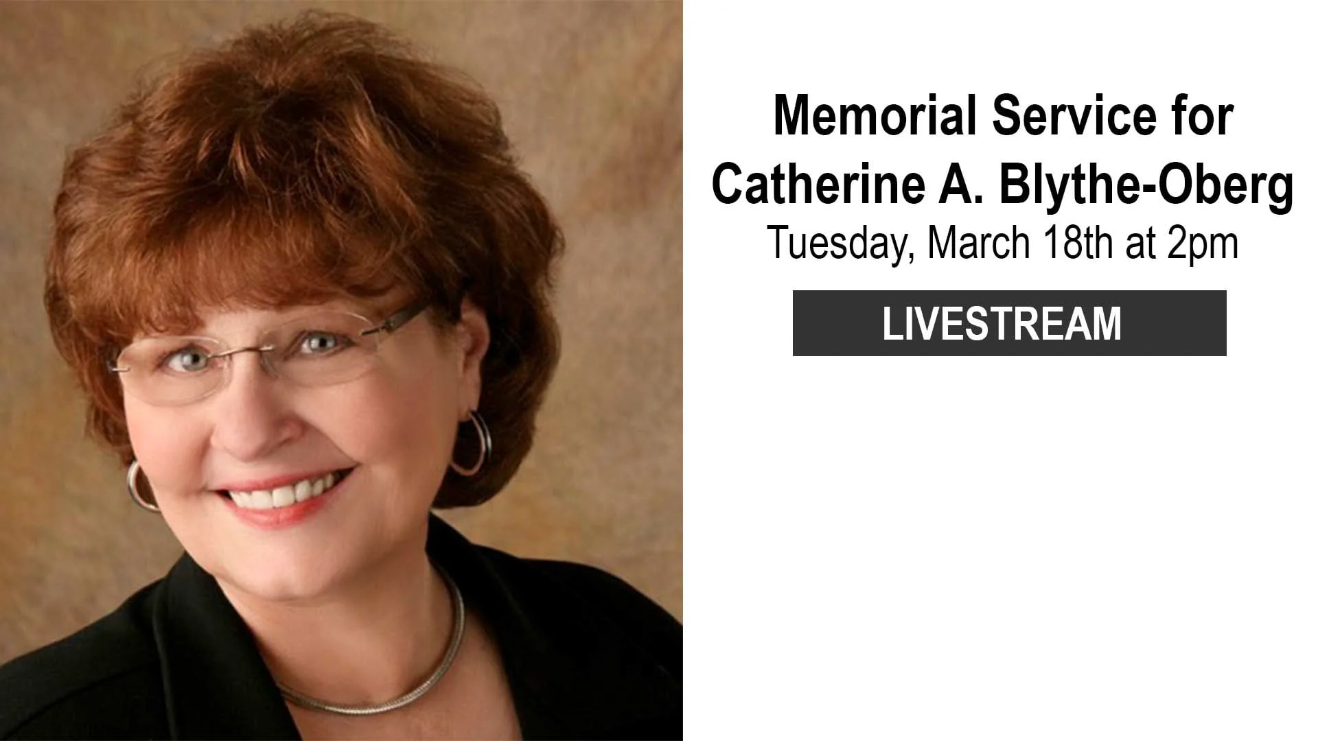Catherine A. Blythe-Oberg Memorial Service | Tuesday, Mar. 18th, 2025 ...