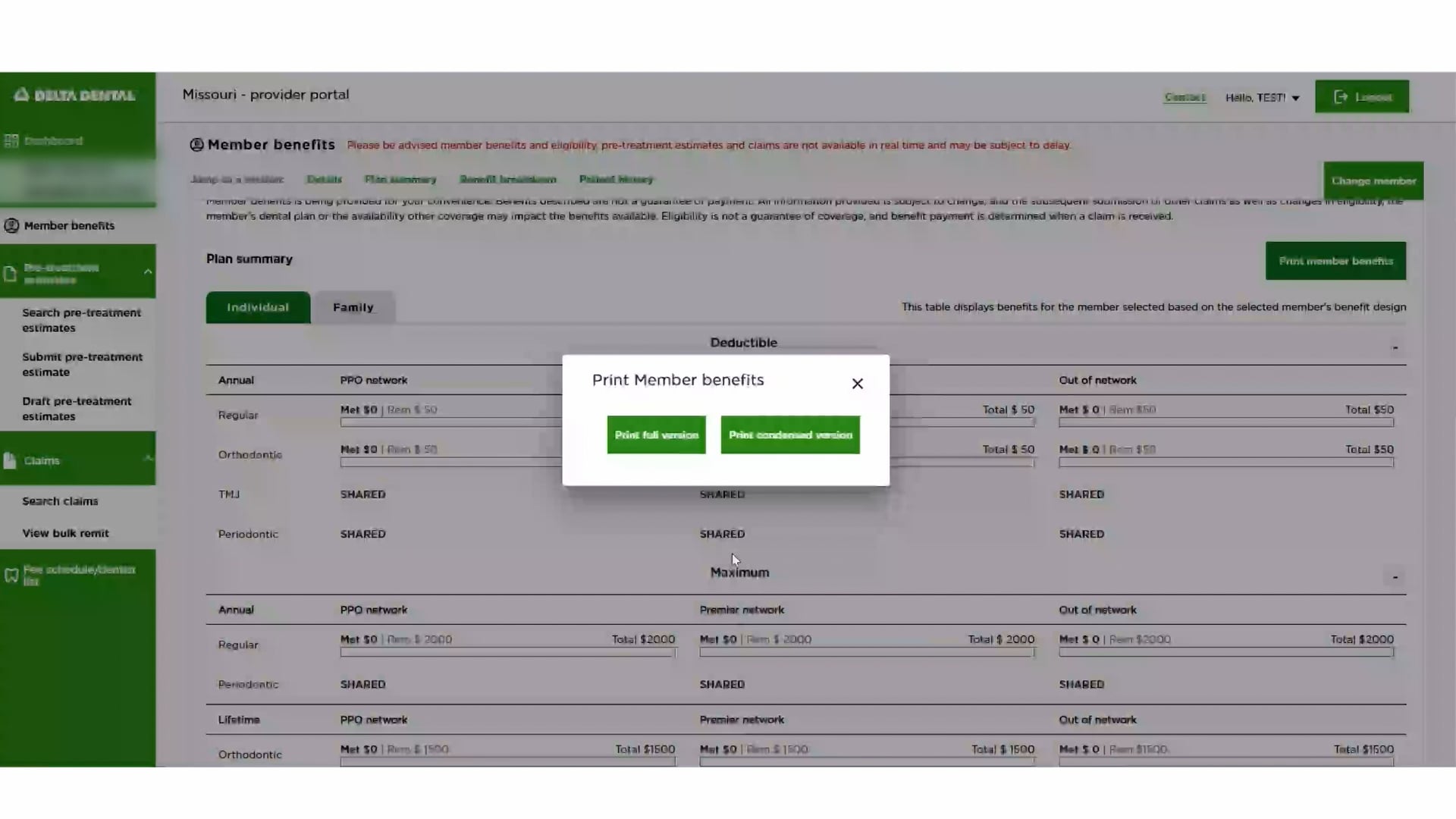 Provider Portal Demo
