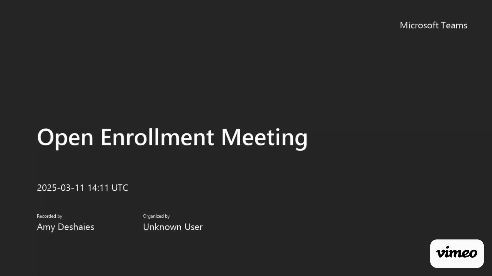 Open Enrollment Meeting 2025