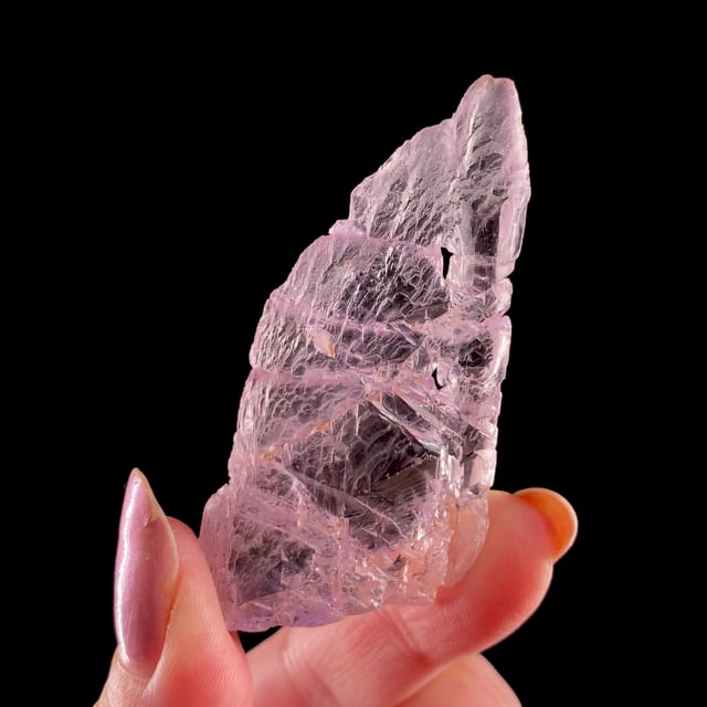 Spodumene var: Kunzite (gem ''floater'' crystal) (1970s) | Urucum Claim ...