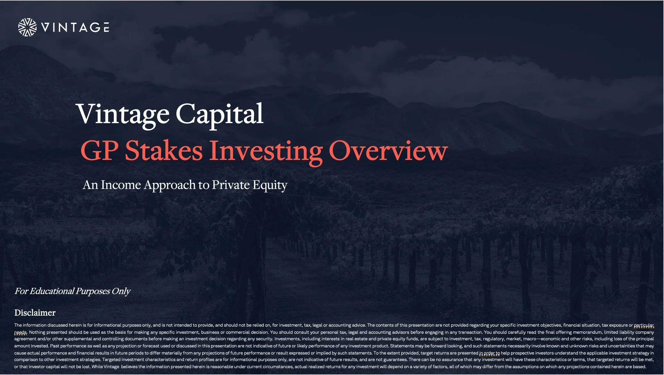 GP Stakes Overview 3.2025