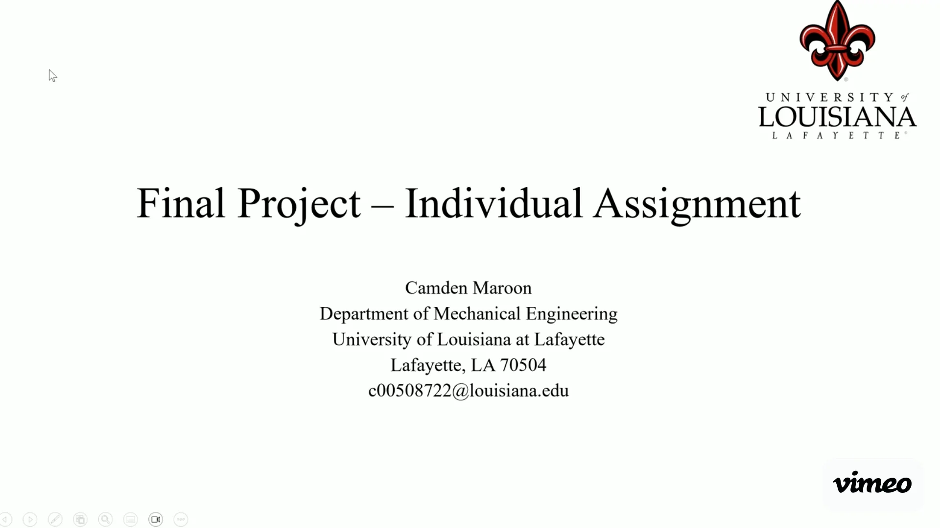 MCHE 201 Individual Project