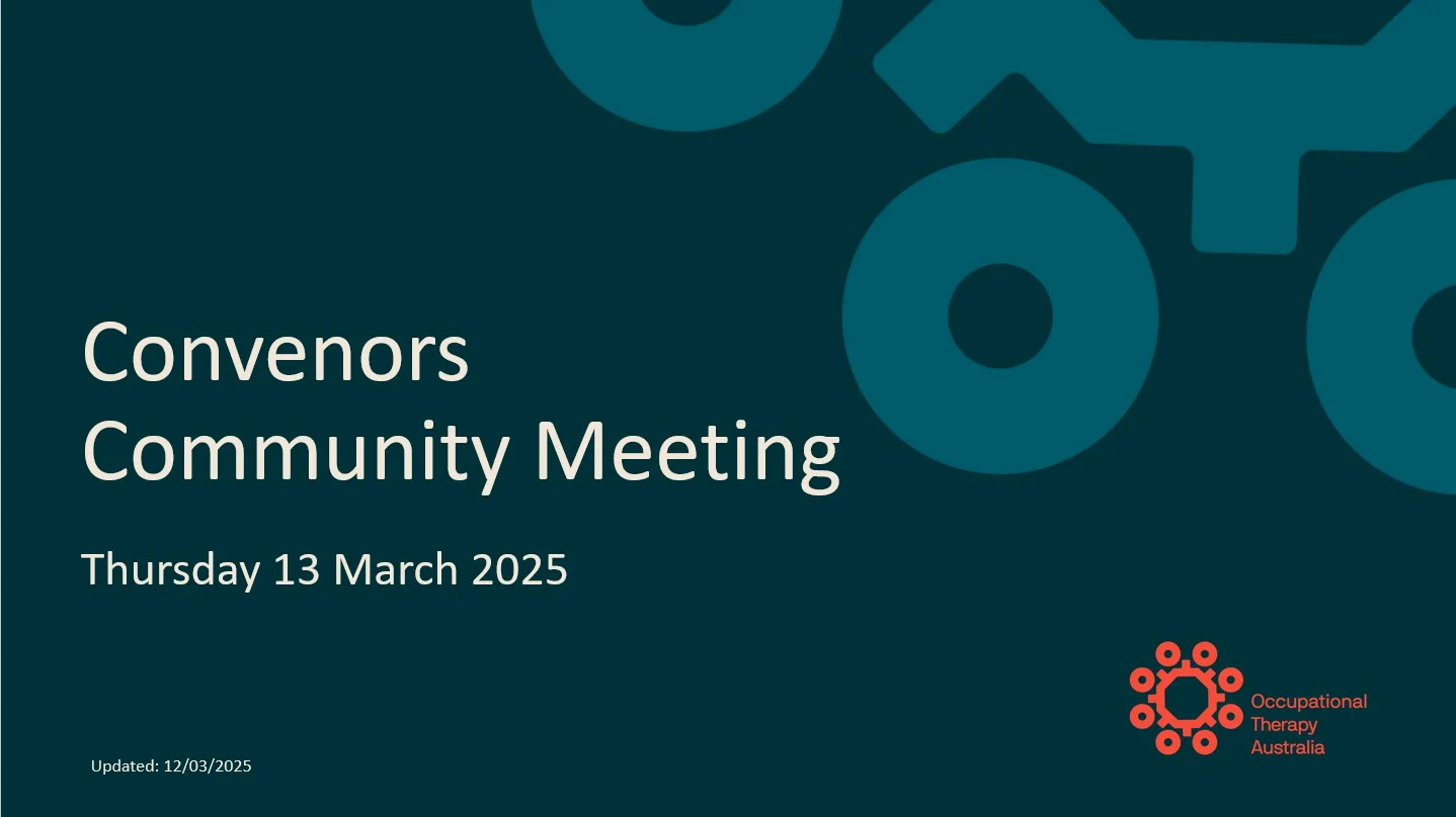 Convenors Community Meeting 13.3.25