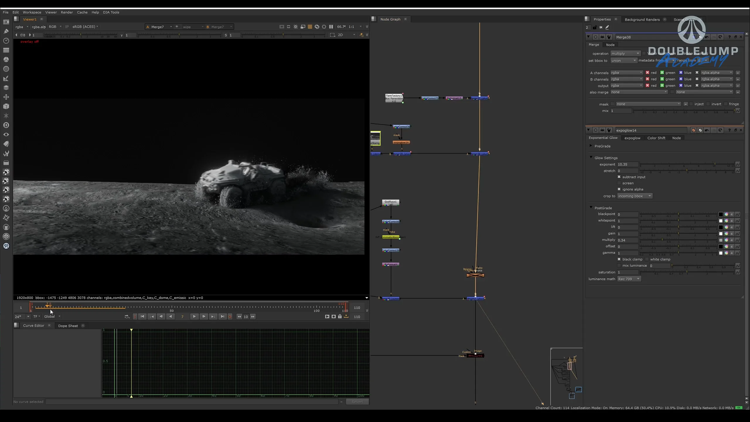 Sample Lesson - Moonshot - Houdini FX Project - 29 Compositing ( Bonus ...
