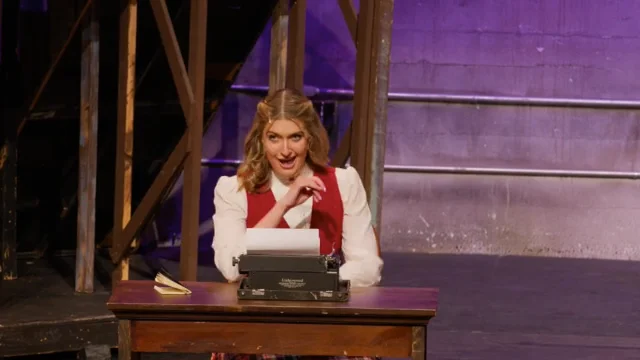 Allegra as Katherine Plumber in Newsies singing "Watch What Happens ...