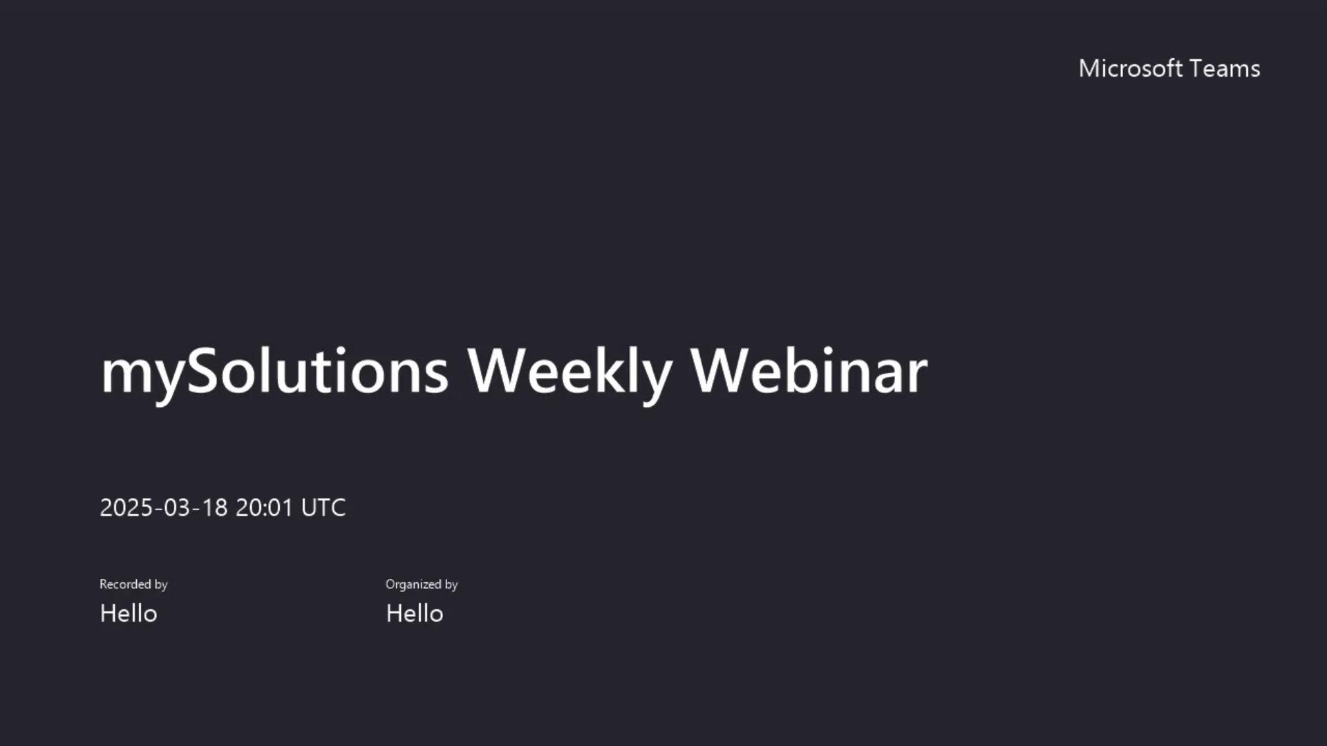 mySolutions Weekly Webinar - John Berry, Pathfinder - What got you here ...
