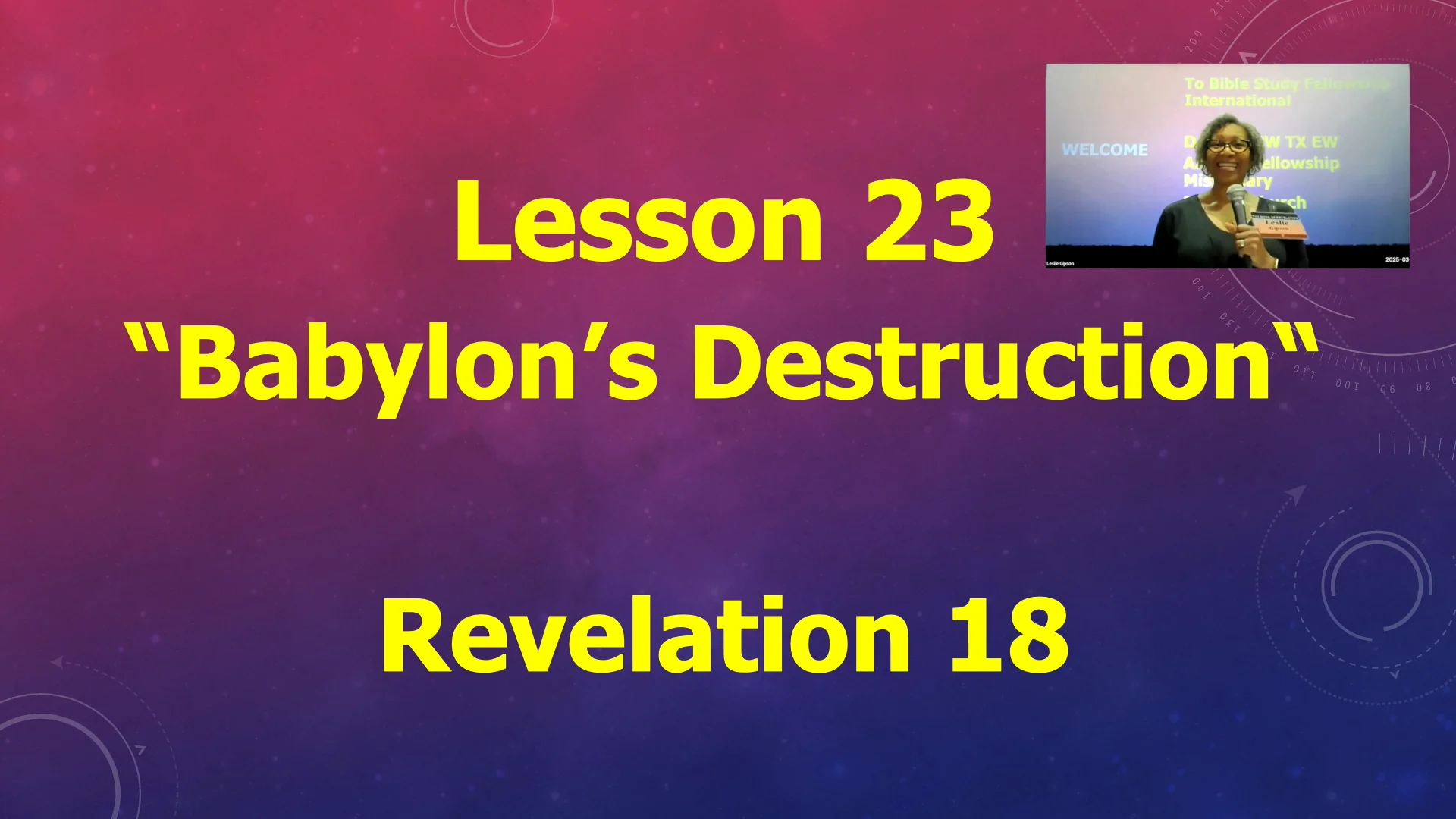 Leslie Lecture-Lesson 23-031825