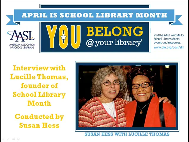 Interview with Lucille Thomas, Founder of School Library Month