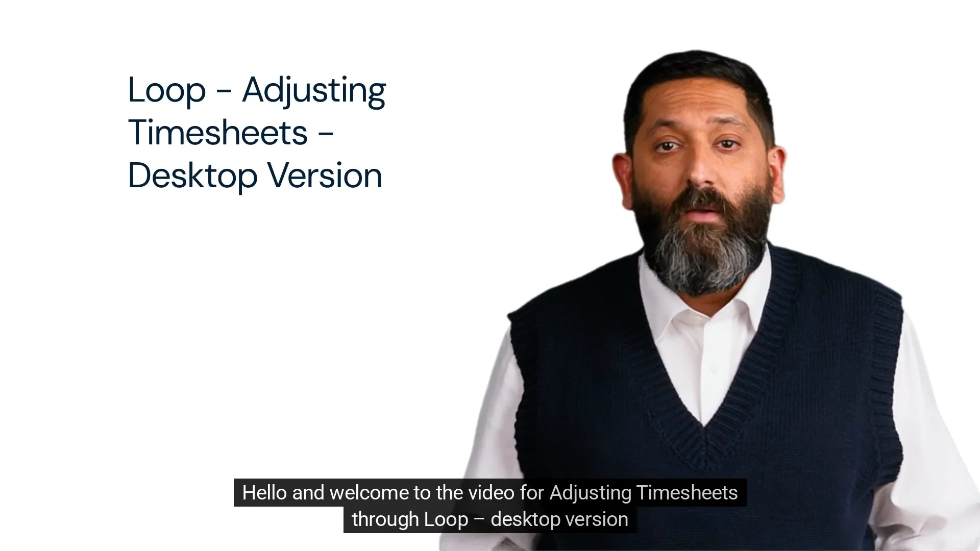 Loop - Adjusting timesheets - Desktop