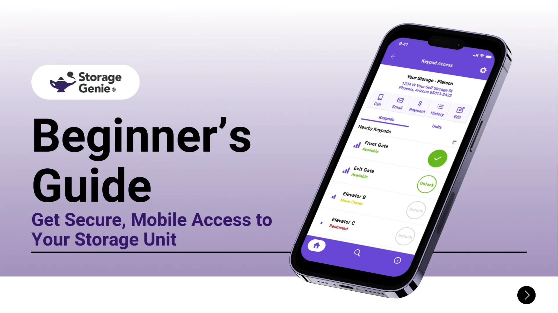 Storage Genie Demo - SmartLock Access Setup