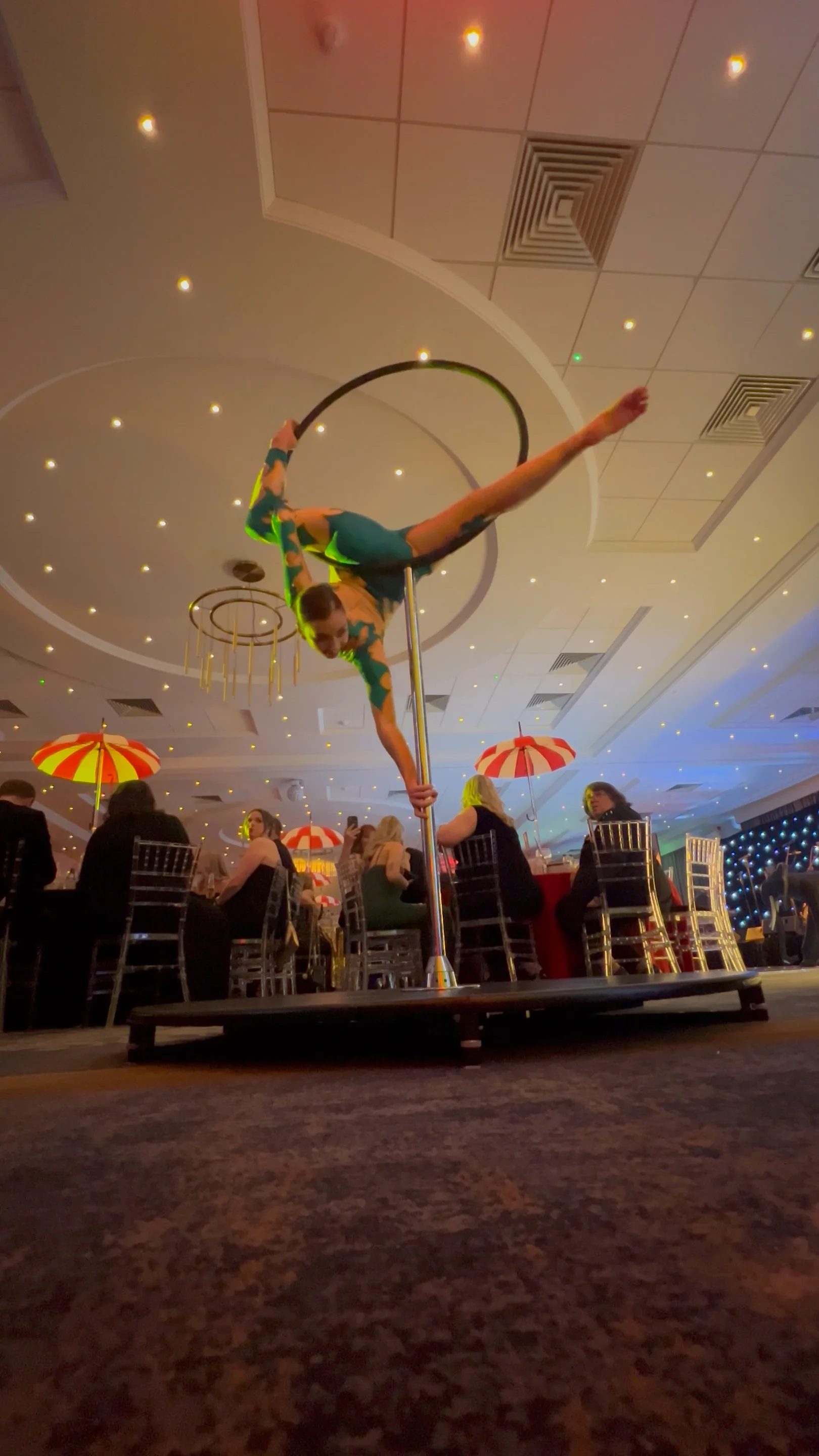 Aerial lollipop performance - Divine Inferno