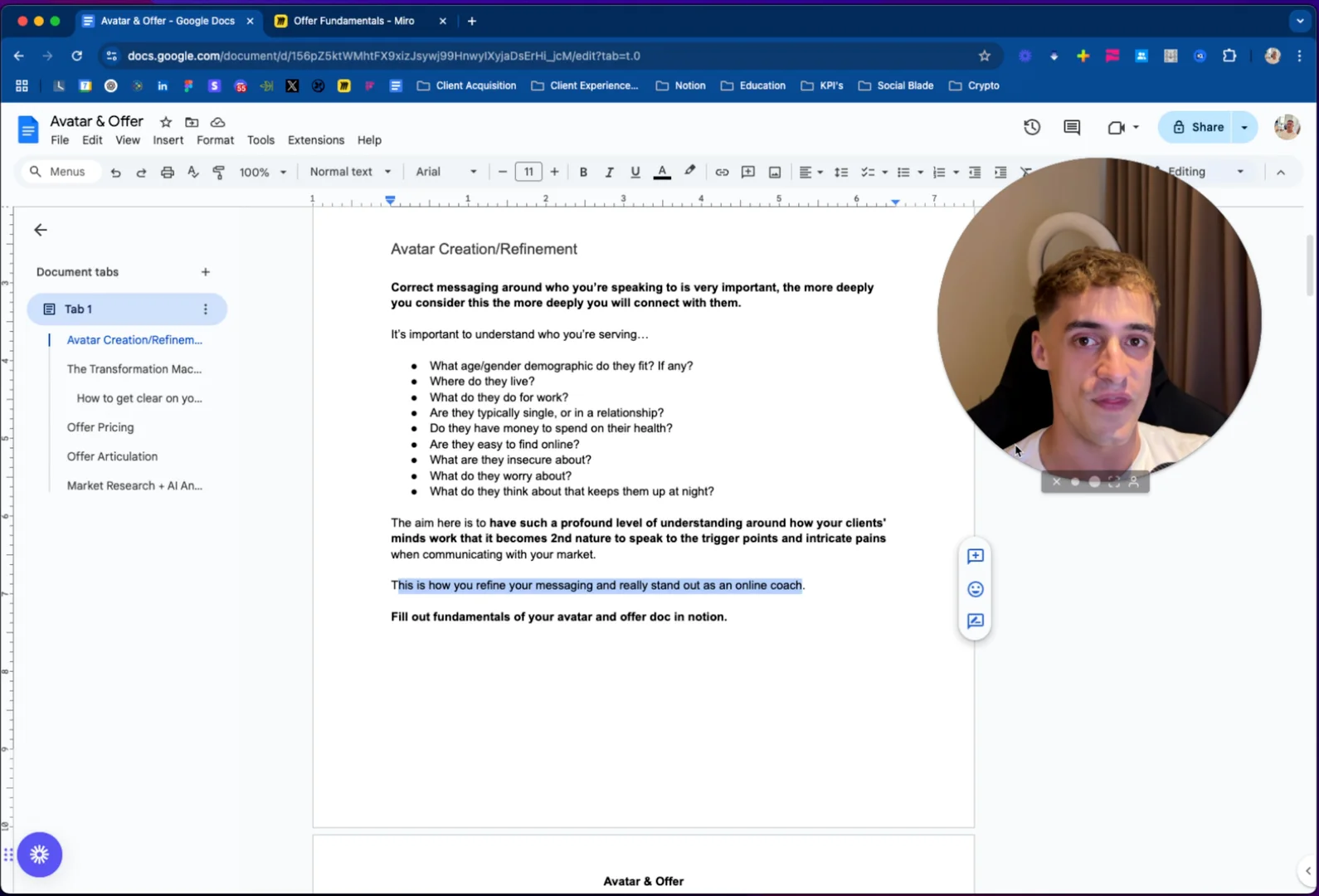 Avatar & Offer - Google Docs - 7 March 2025