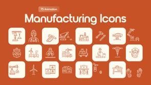 Animated Manufacturing Icon Set