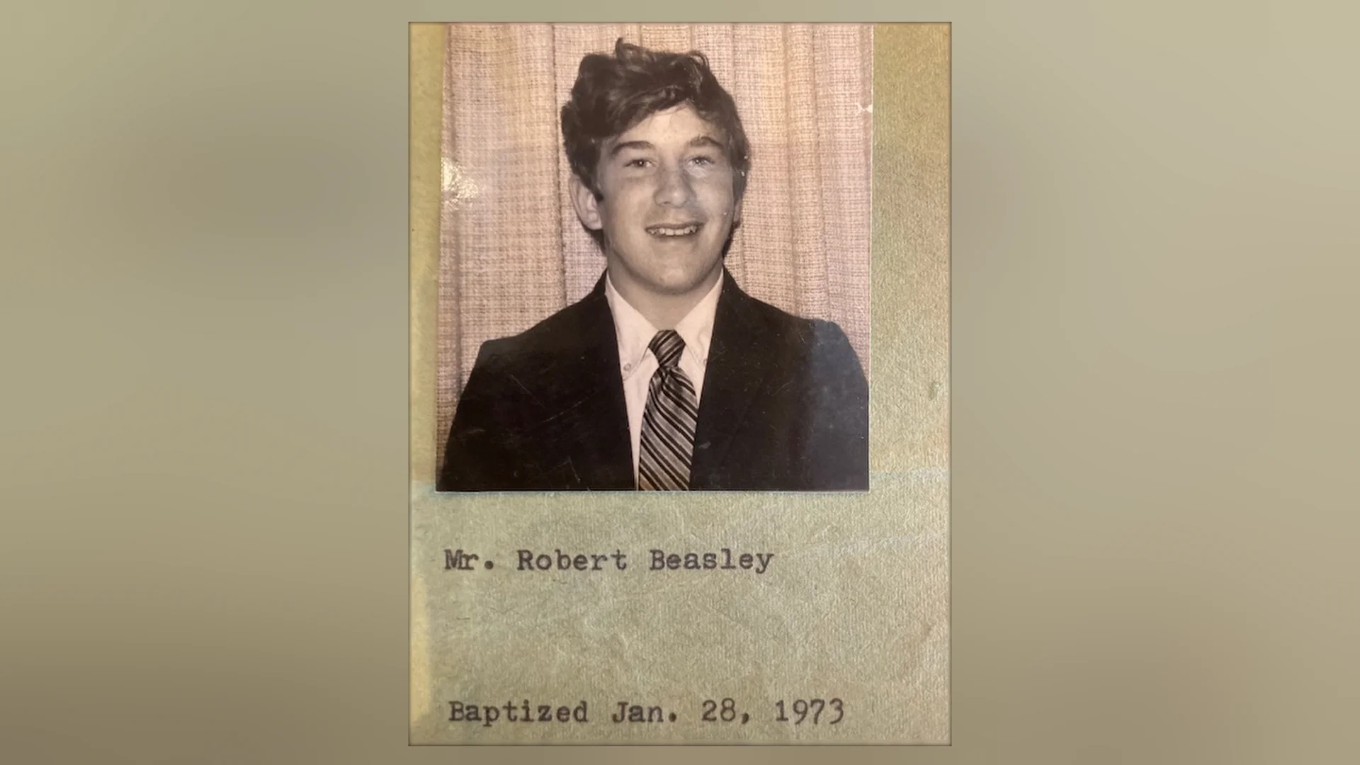 Robert Beasley - Baptism Story
