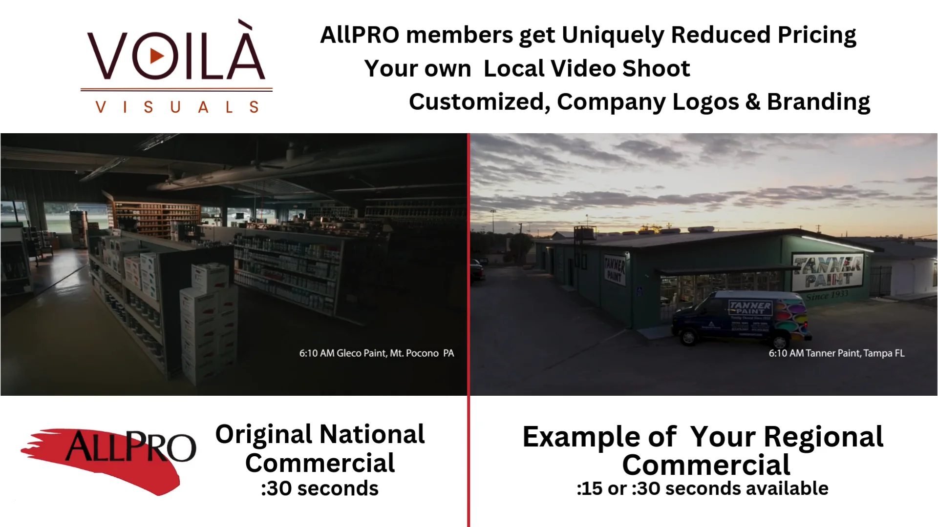 AllPro Corp, Side By Side Examples, Commercial, :30 second, Branding