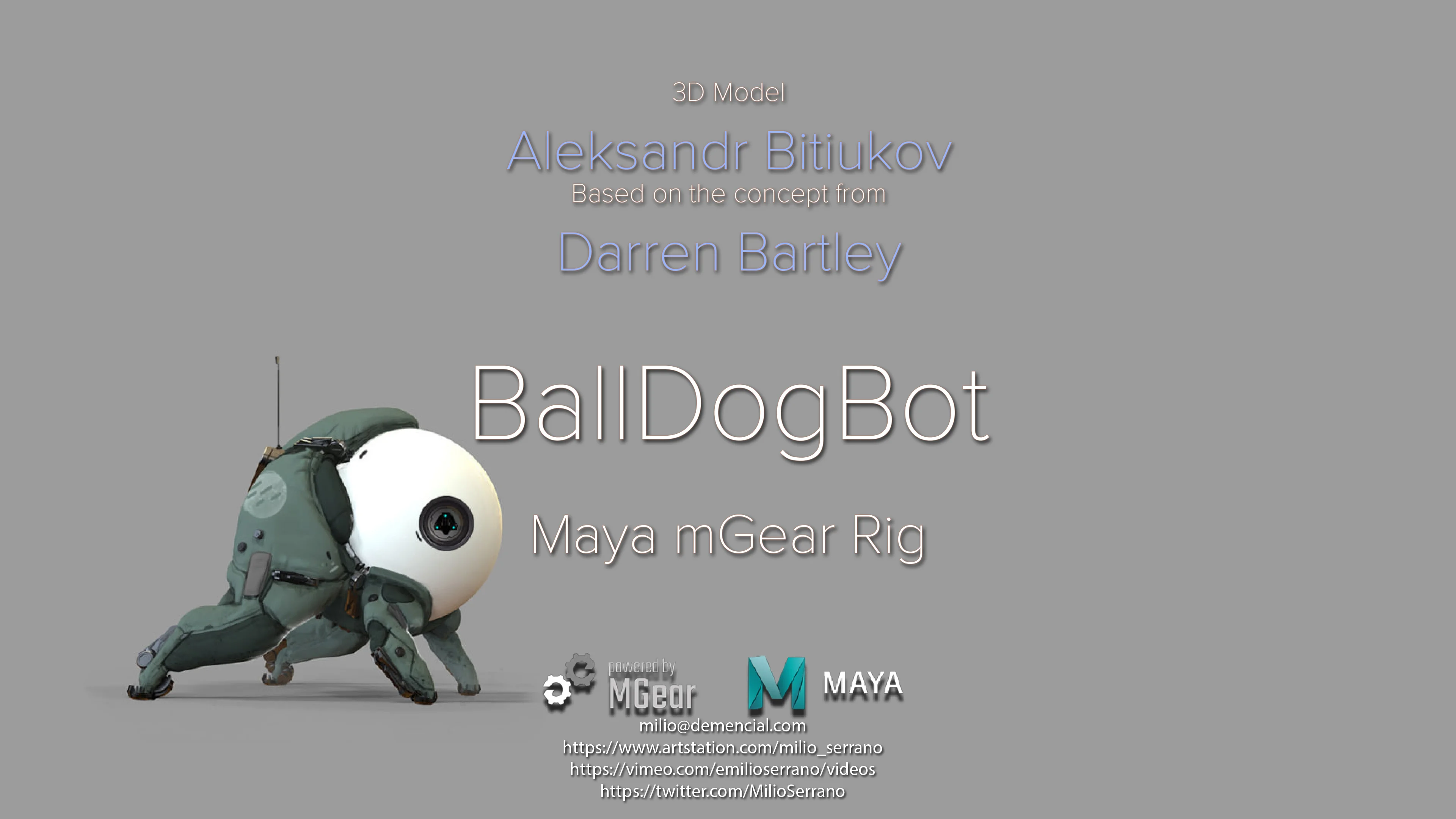 BallDogBot, mGear Maya Rig