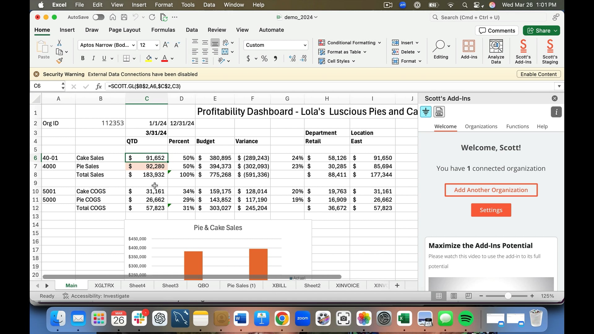Drilling down to detail with Scott's Add-ins