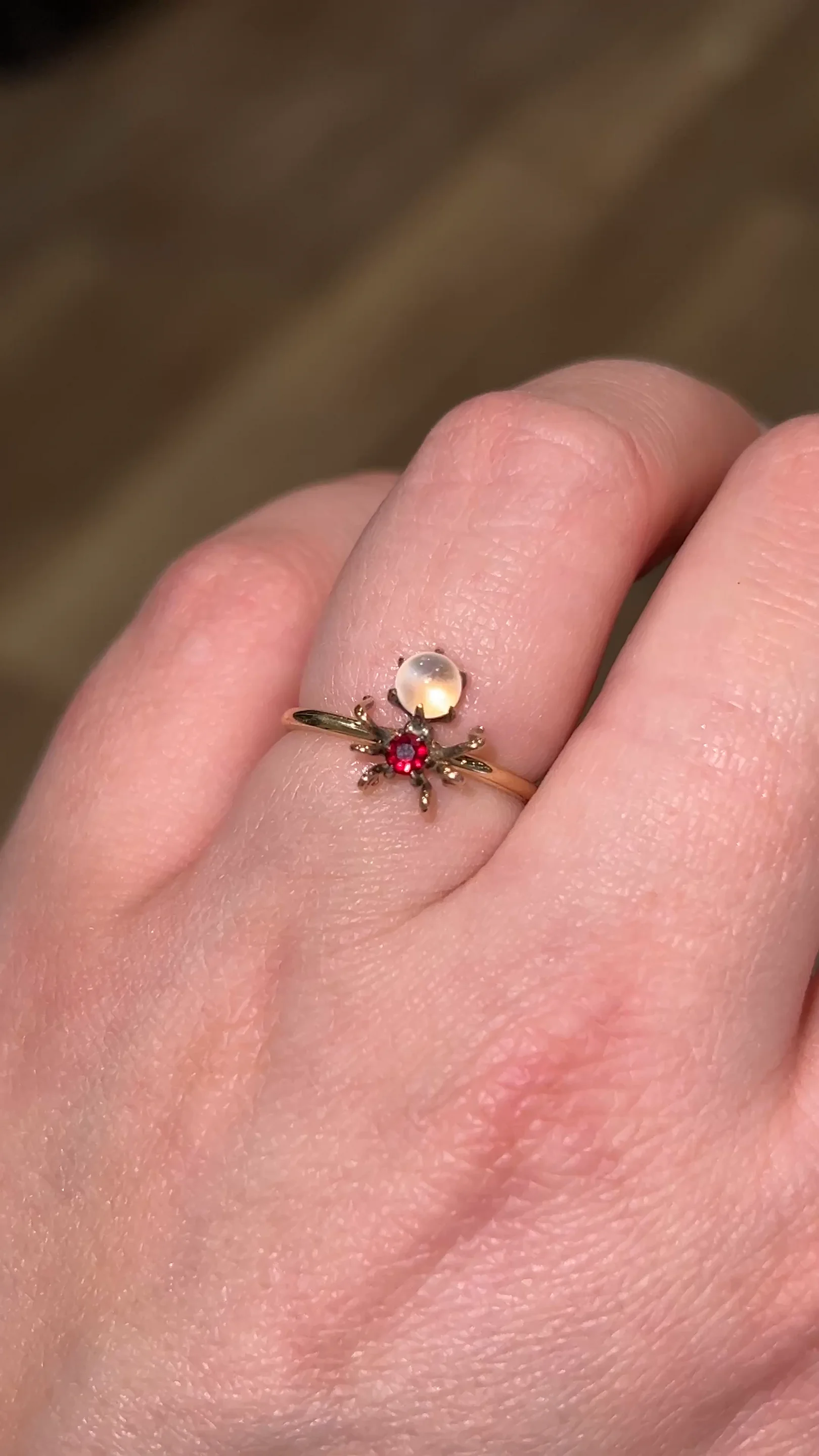 .09 Antique Victorian Spider Ring in 10k