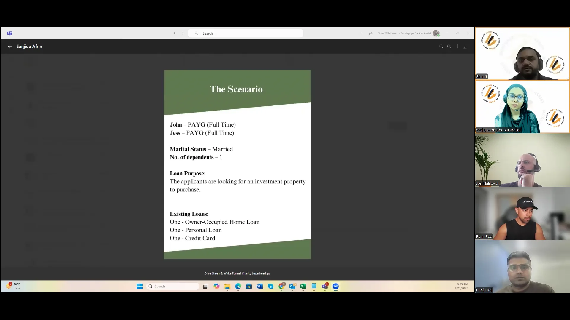 Scenario Analysis on NAB Servicing Calculator