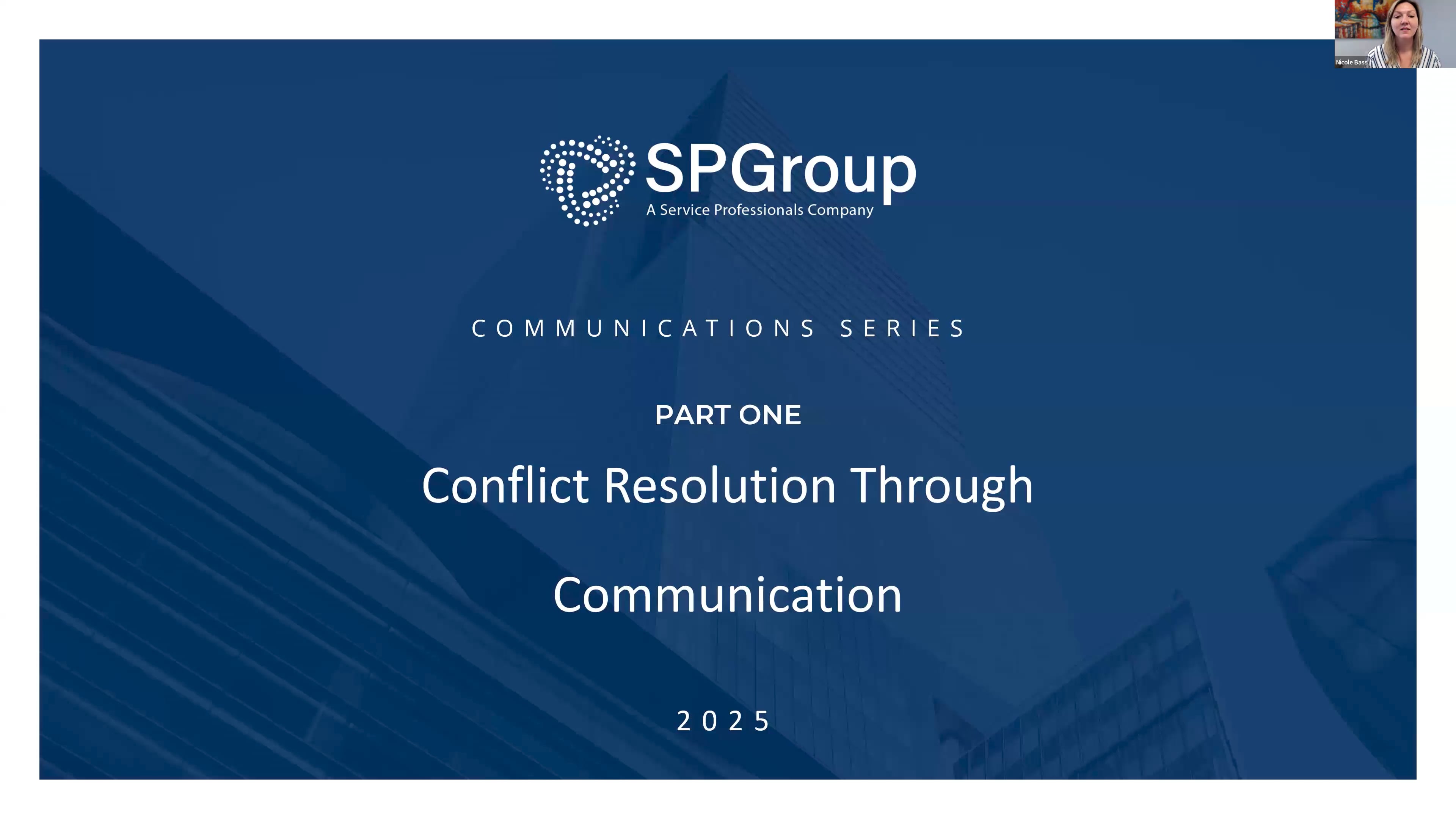SPG Communication Series Week 5: Conflict Resolution Through Communication