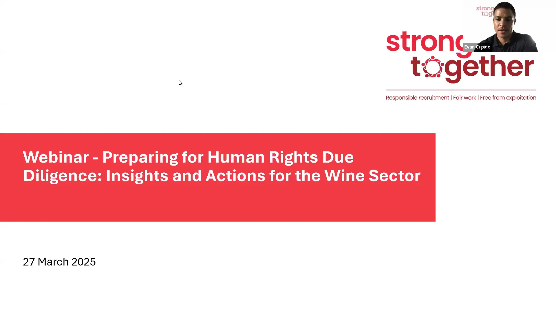 Webinar - Preparing for Human Rights Due Diligence: Insights and ...