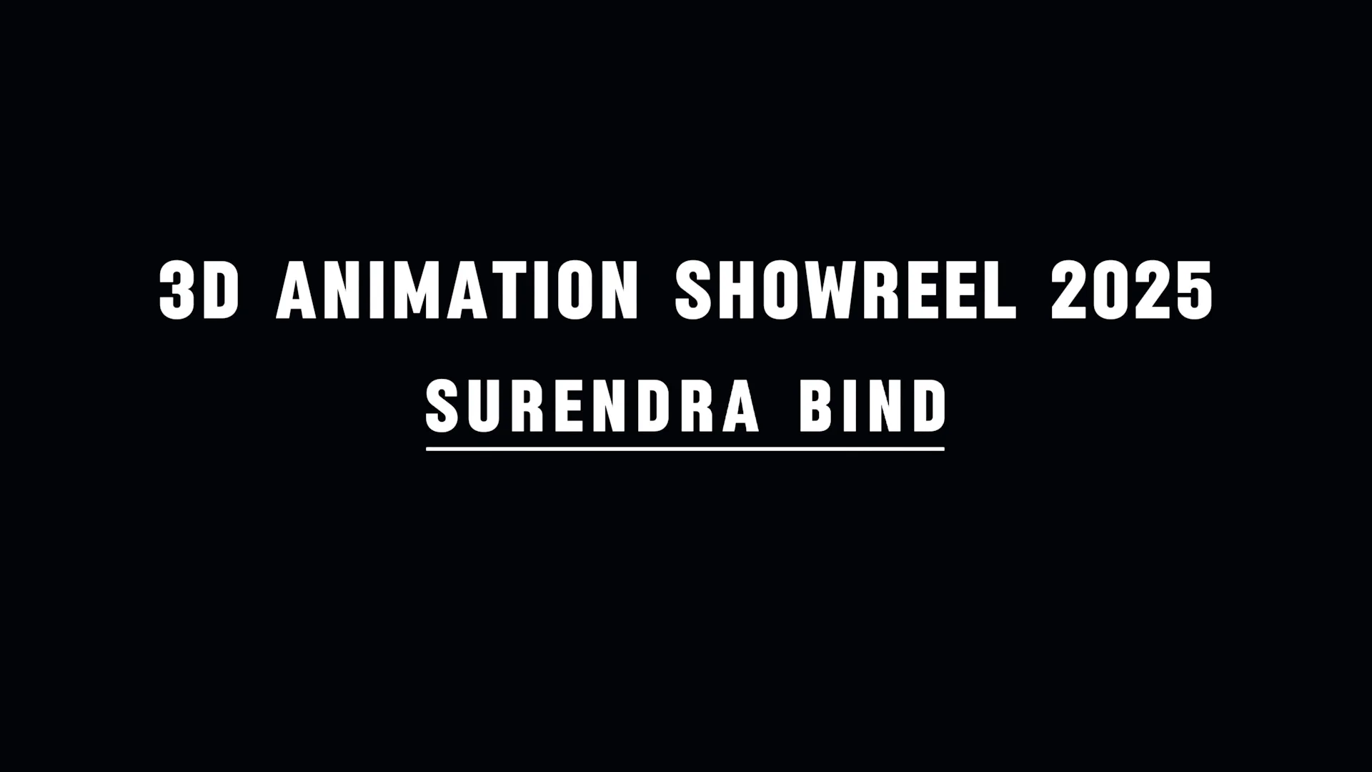 3d Animation Showreel 2025