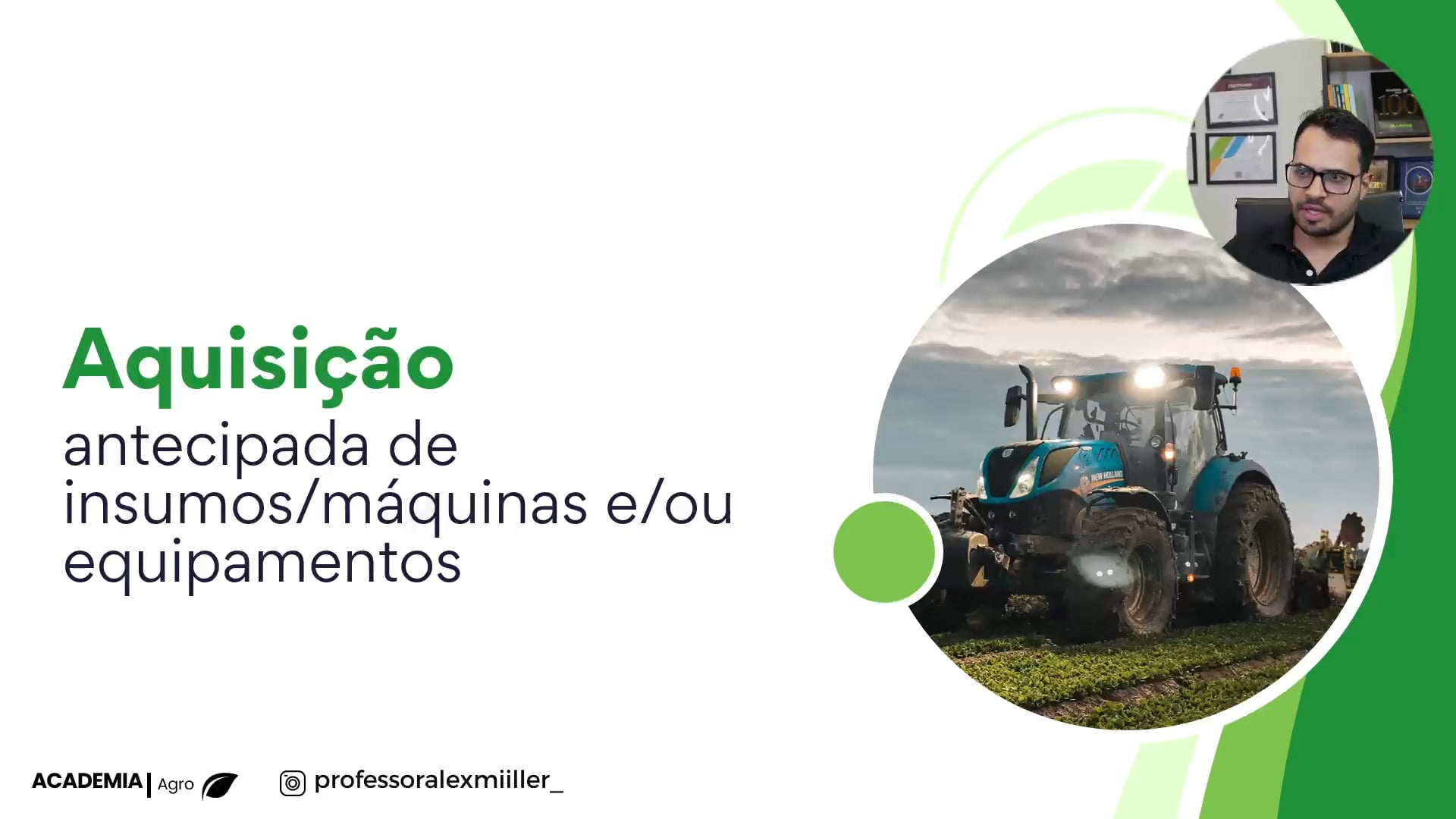 Aquisição antecipada de insumos_máquinas ou equipamentos