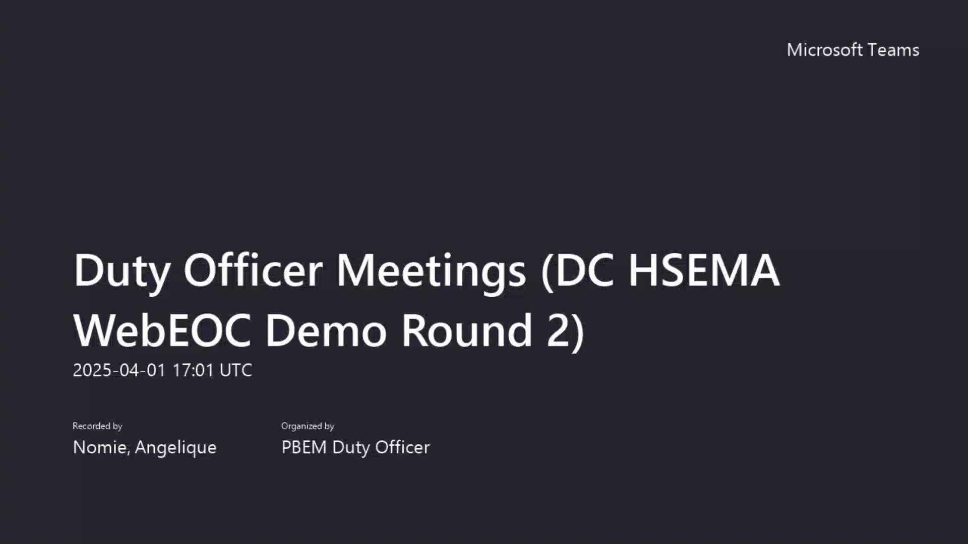 DC HSEMA WebEOC Demo Round 2 | Videos & Movies on Vimeo