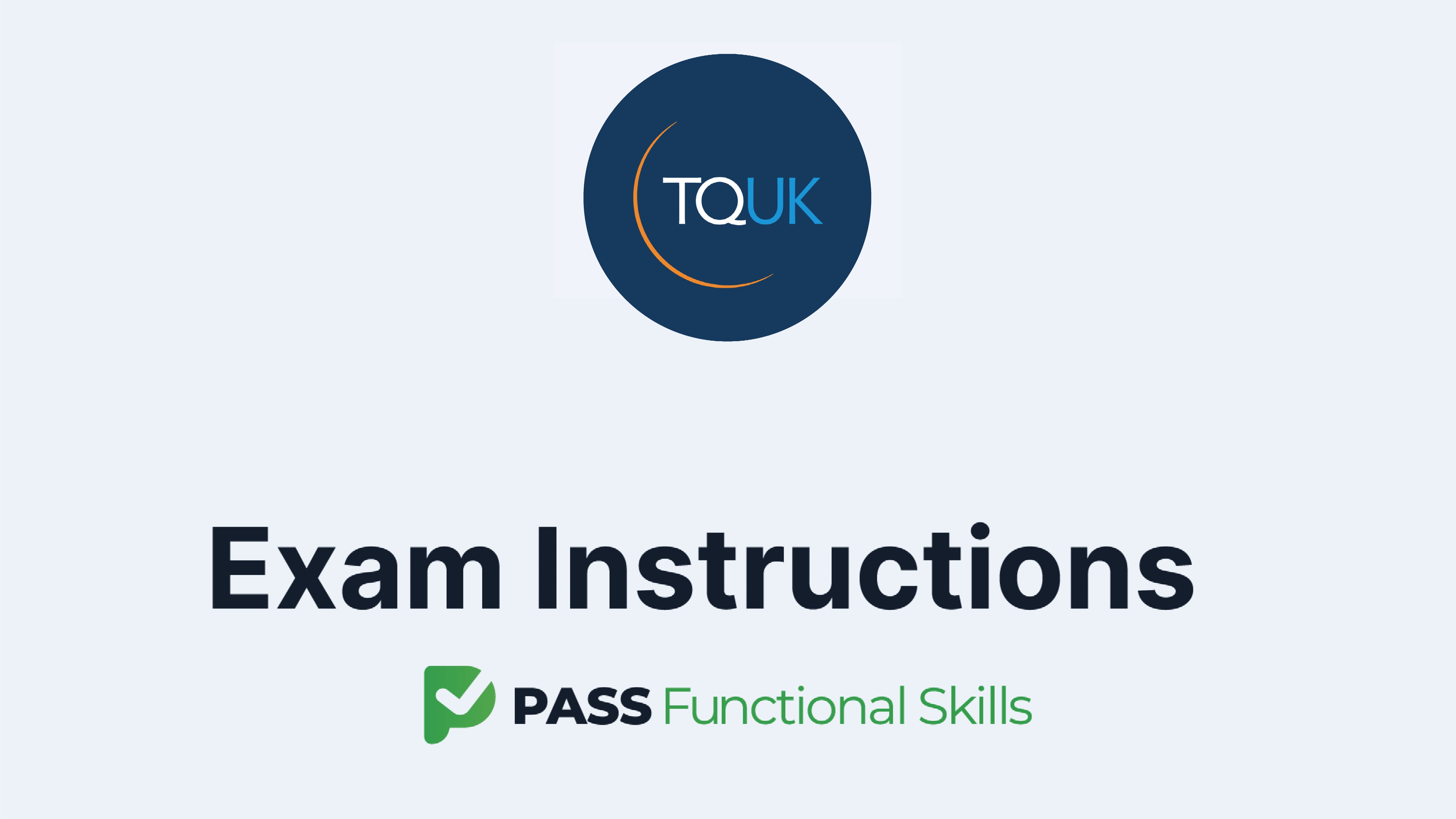 TQUK Exam Instructions Video