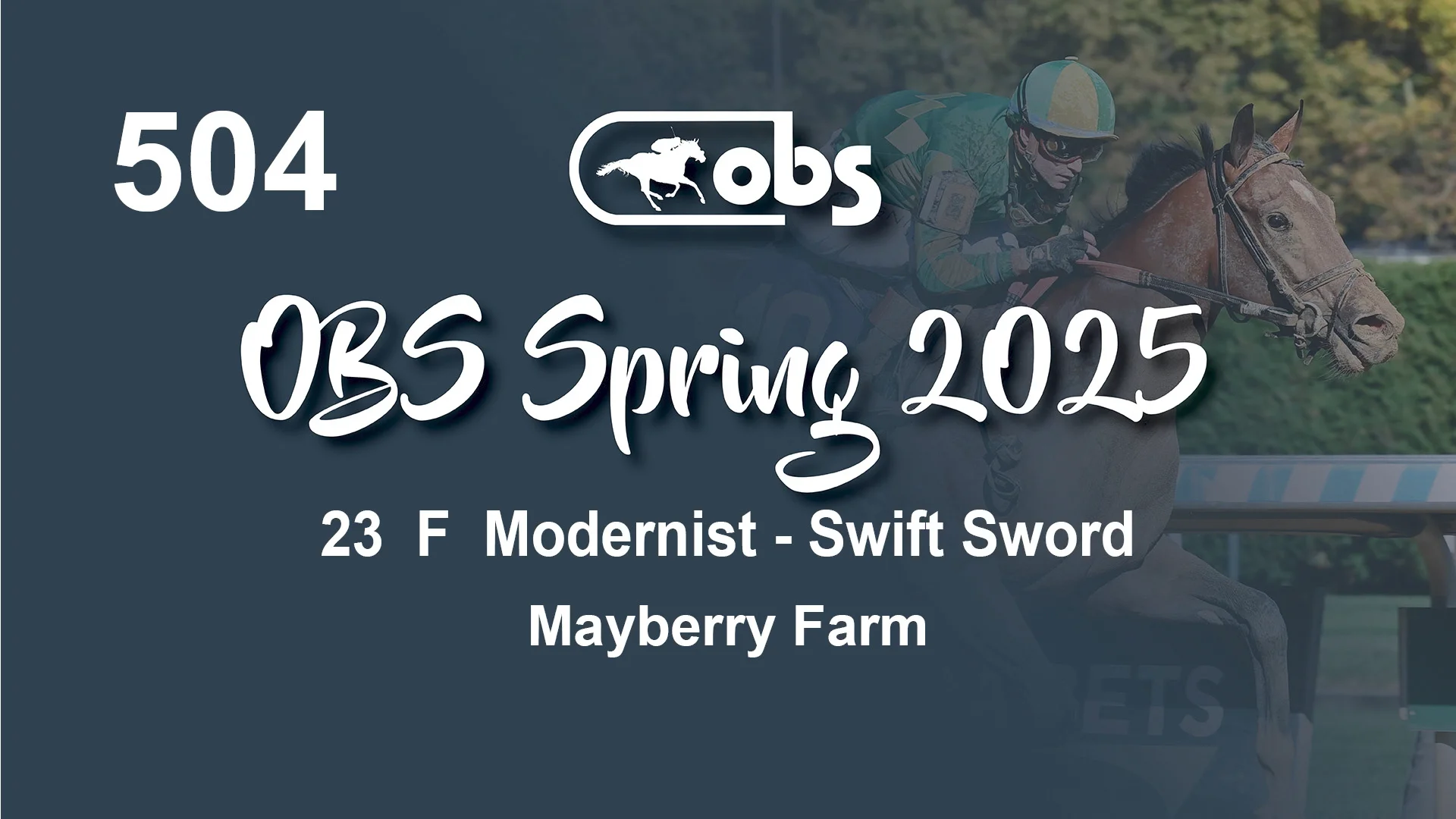 OBSAPR25, Hip 504, f. Modernist - Swift Sword 23